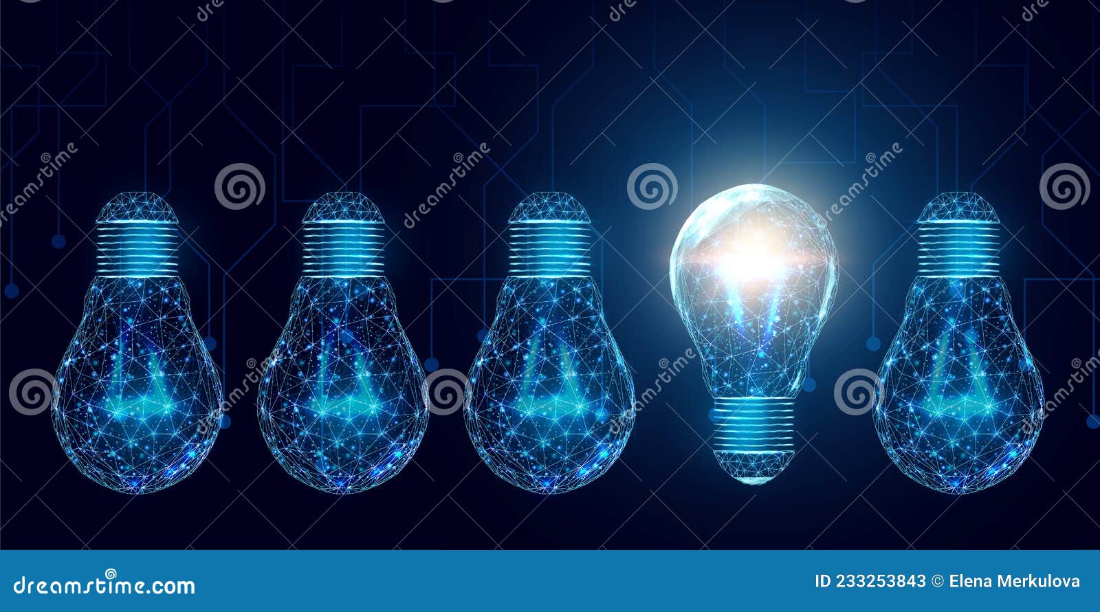 Wireframe Polygonal Lightbulbs. Stock Vector - Illustration of bulb ...