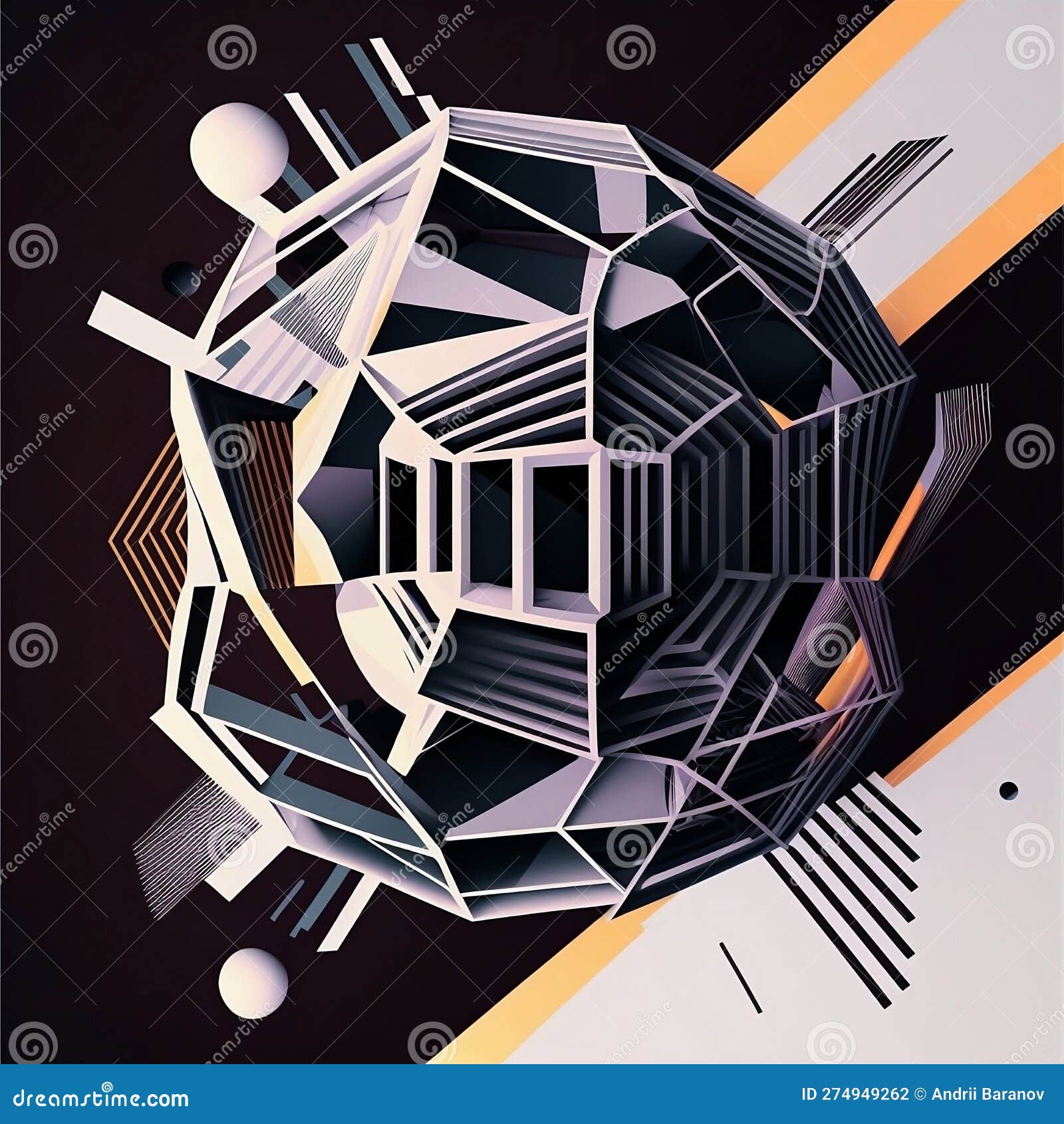 Wireframe Psychedelic Composition. Anti-design Concept of Geometry ...