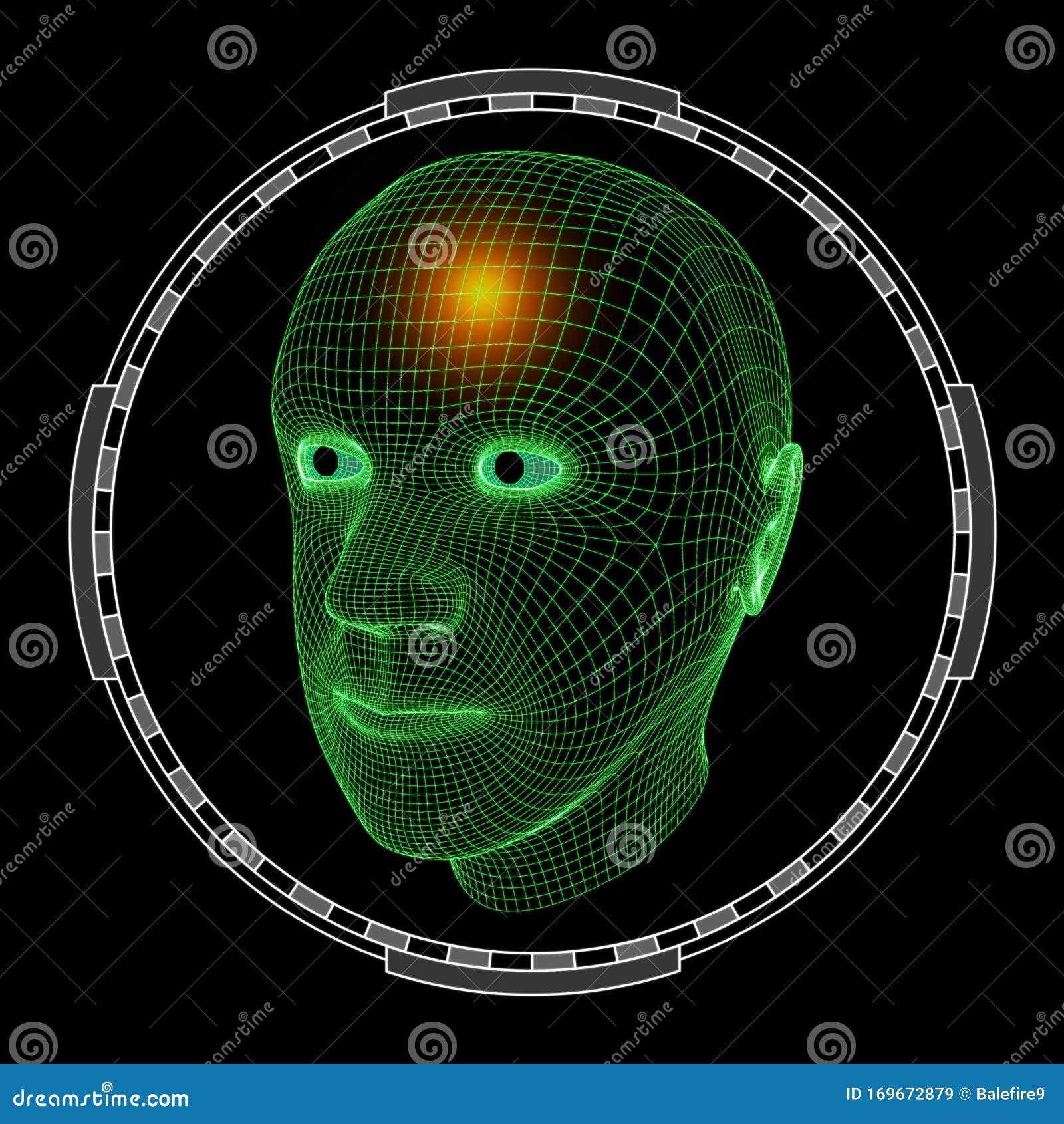 Wireframe Rendering Of Turbojet Engine And Mirrored Physical Body On ...