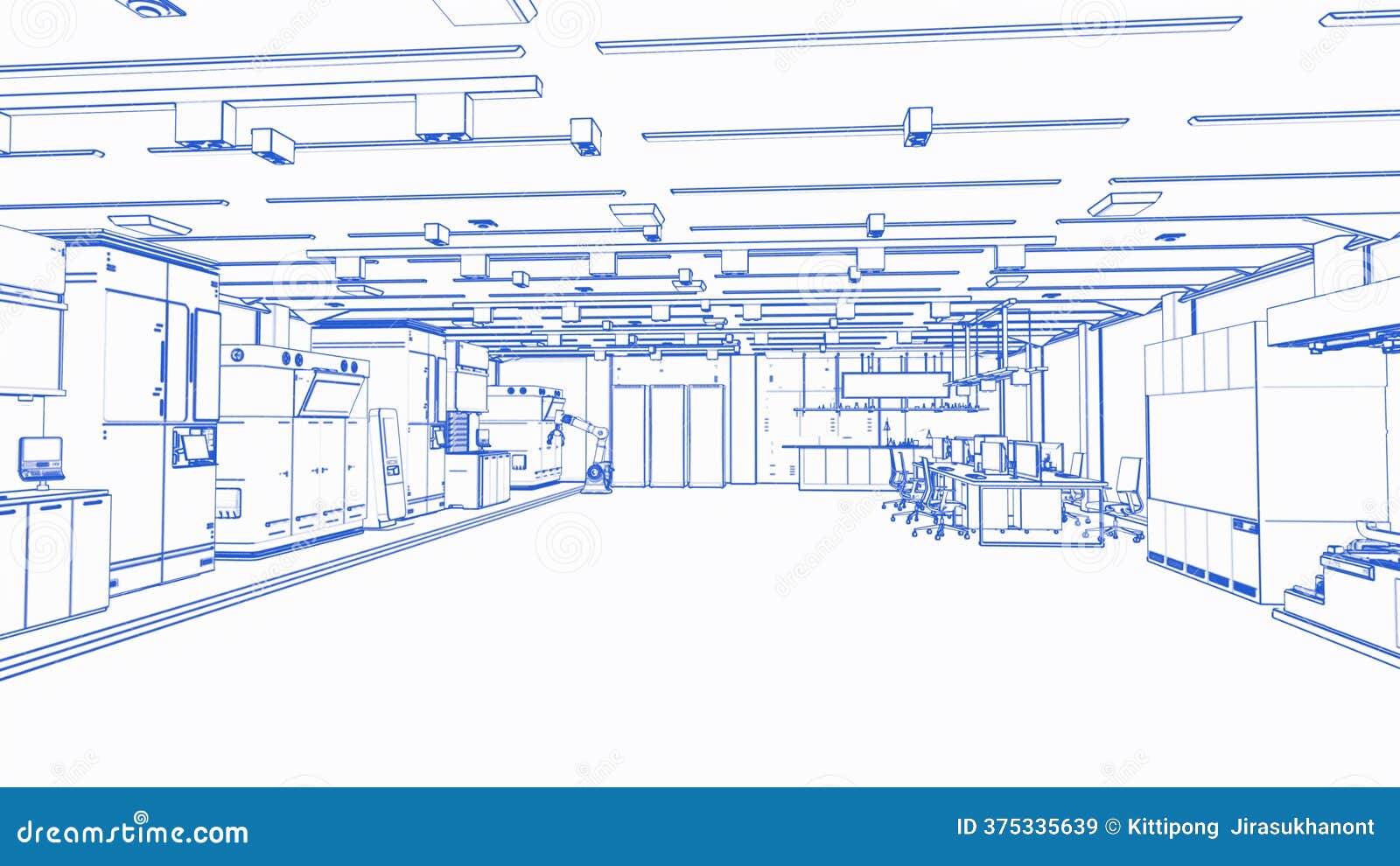 Semiconductor Manufacturing With Robotic Arms Stock Image ...