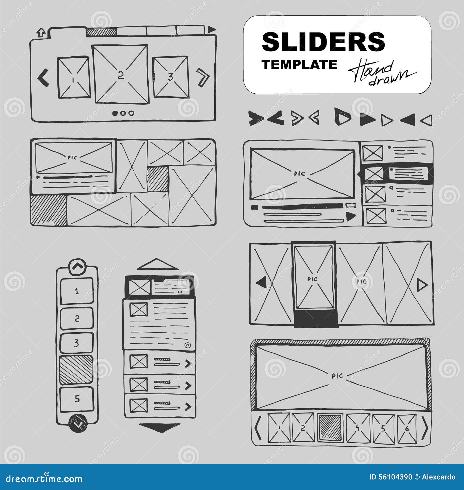 Wireframe sets stock vector. Illustration of design, mockup - 56104390