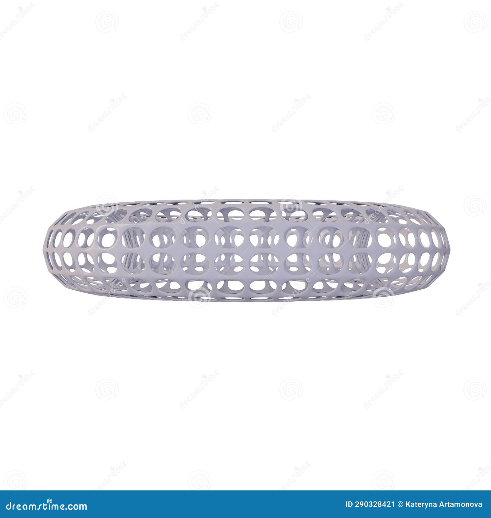 Wireframe Shape Torus. Isolated on White Background Stock Illustration ...