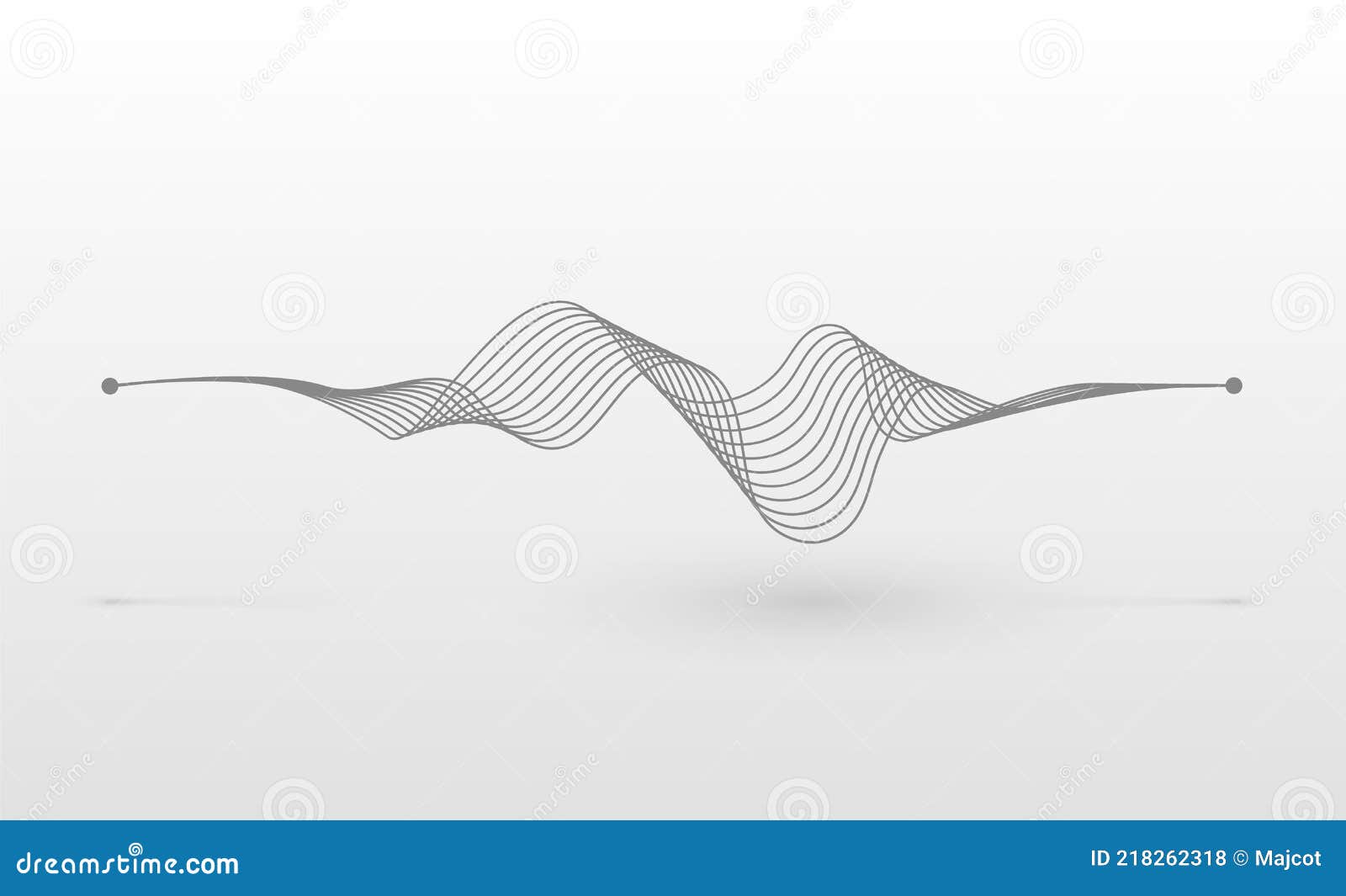 Wireframe sound wave stock vector. Illustration of graphic - 218262318