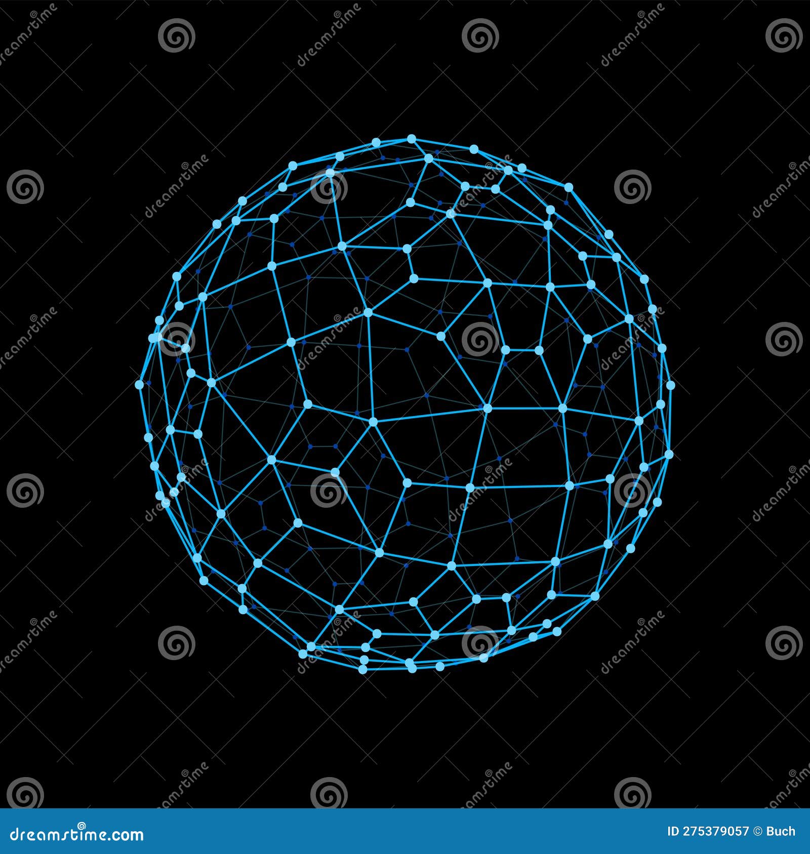 Wireframe Sphere and 3d Polygon Ball Shape Stock Vector - Illustration ...