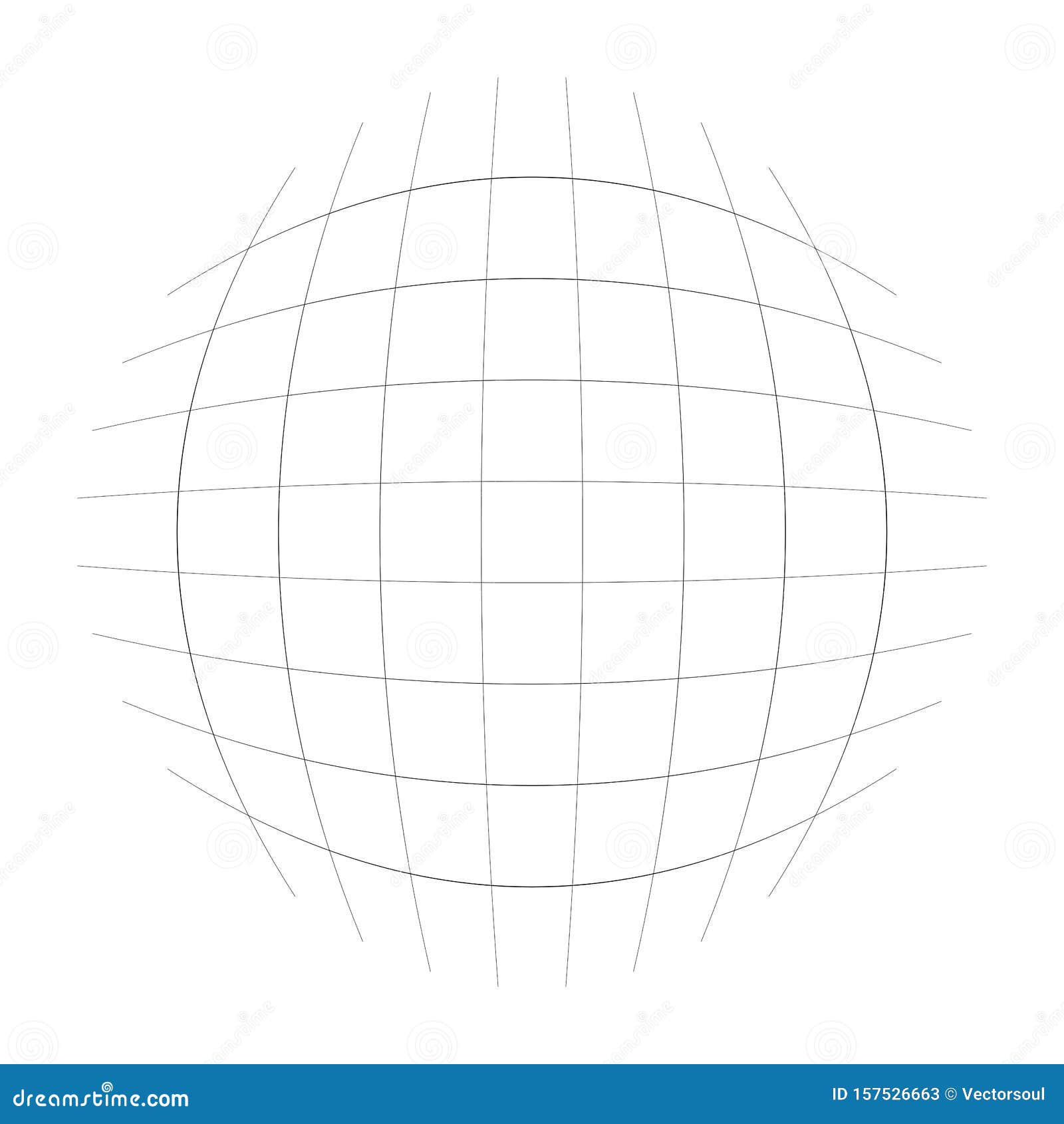 Wireframe Sphere, Globe. Orb, Circle with Mesh, Grid Lines. Concentric ...