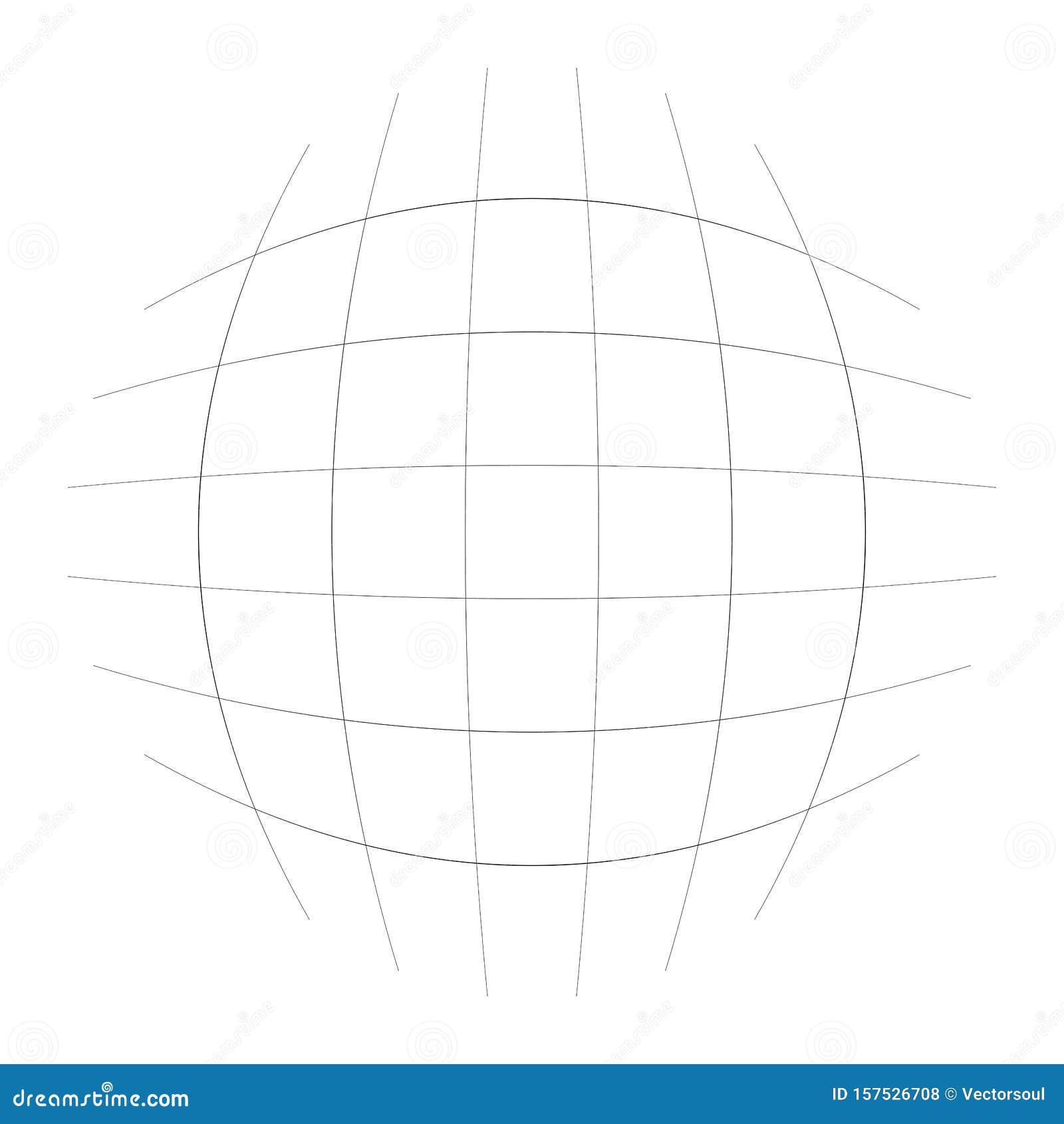 Wireframe Sphere, Globe. Orb, Circle with Mesh, Grid Lines. Concentric ...