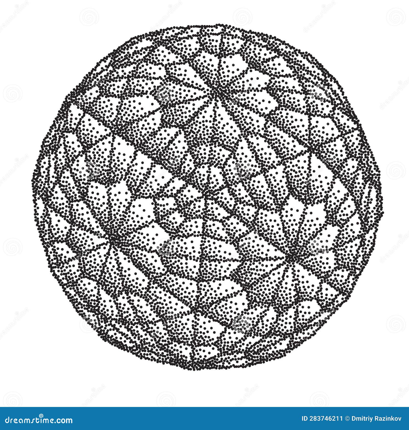 Wireframe Sphere Vector with Stipple Gradient Stock Illustration ...