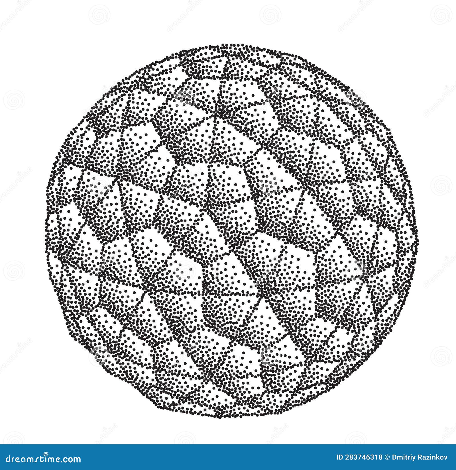 Wireframe Sphere Vector with Stipple Gradient Stock Illustration ...