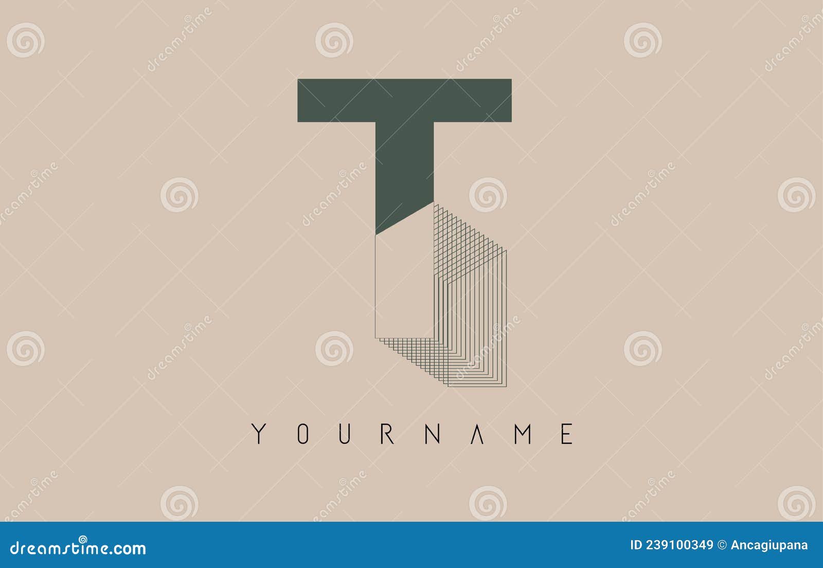 Wireframe T Letter Logo Design in Two Colors. Creative Vector ...