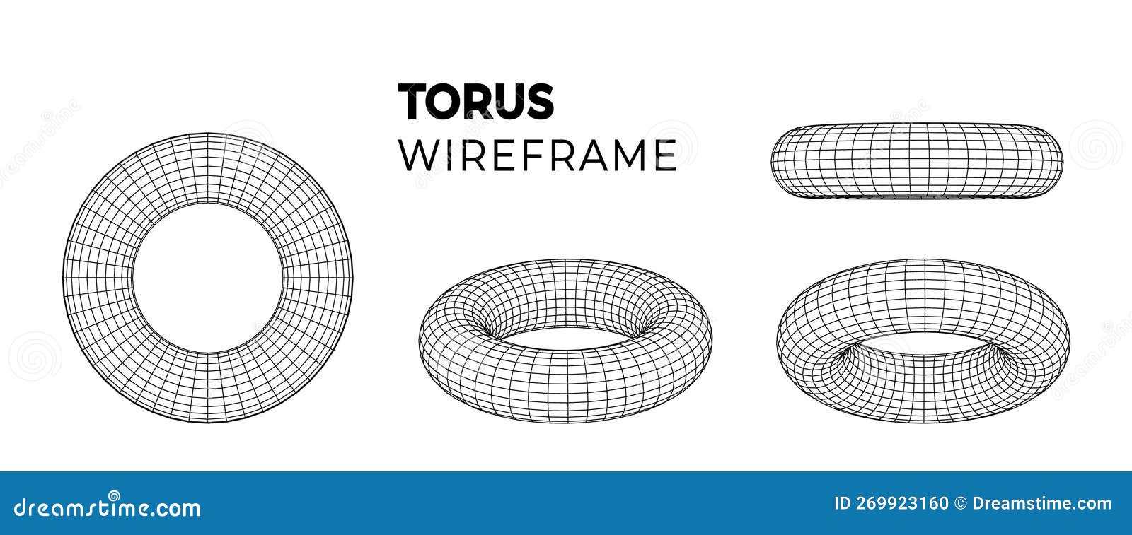 Y2k 3d Wireframe Torus Cartoon Vector | CartoonDealer.com #346724083