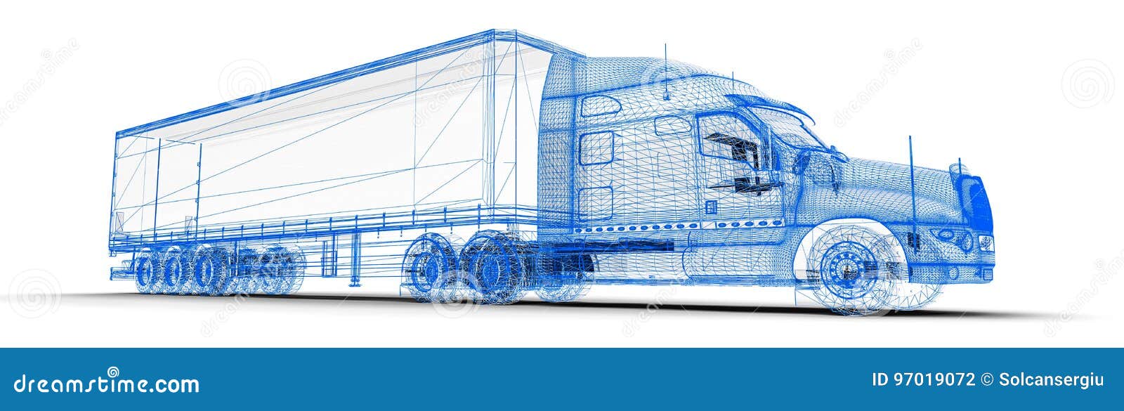 Wireframe truck stock illustration. Illustration of aided - 97019072