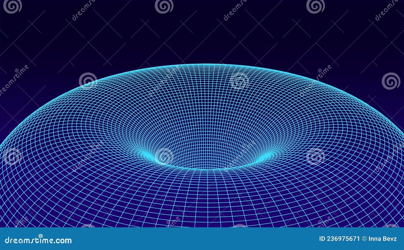 Wormhole Vector Illustration. Cosmic Teleport In Spacetime Infographic ...