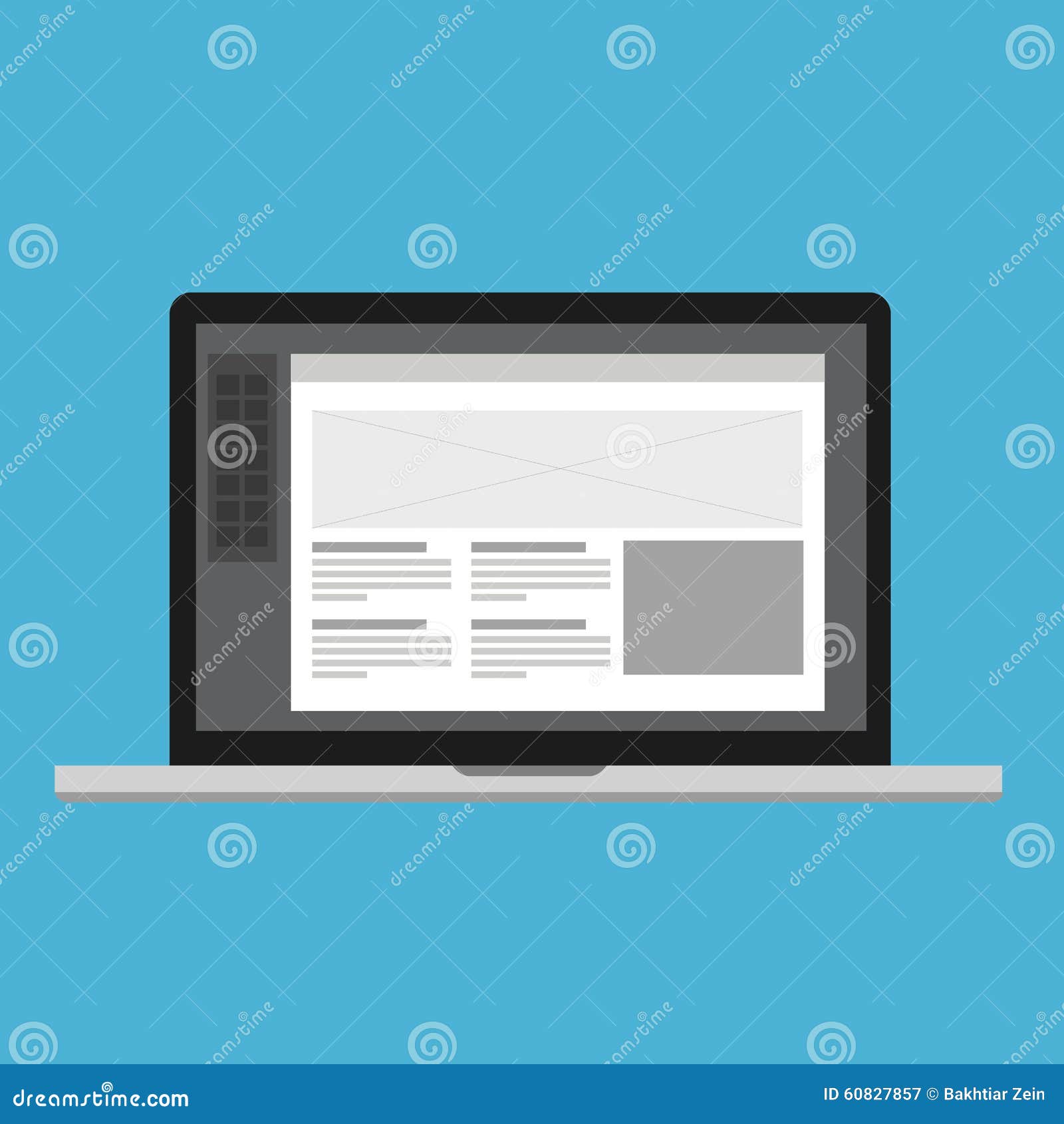 Wireframe Ui Ix Design Software Laptop Web Development Process Stock ...