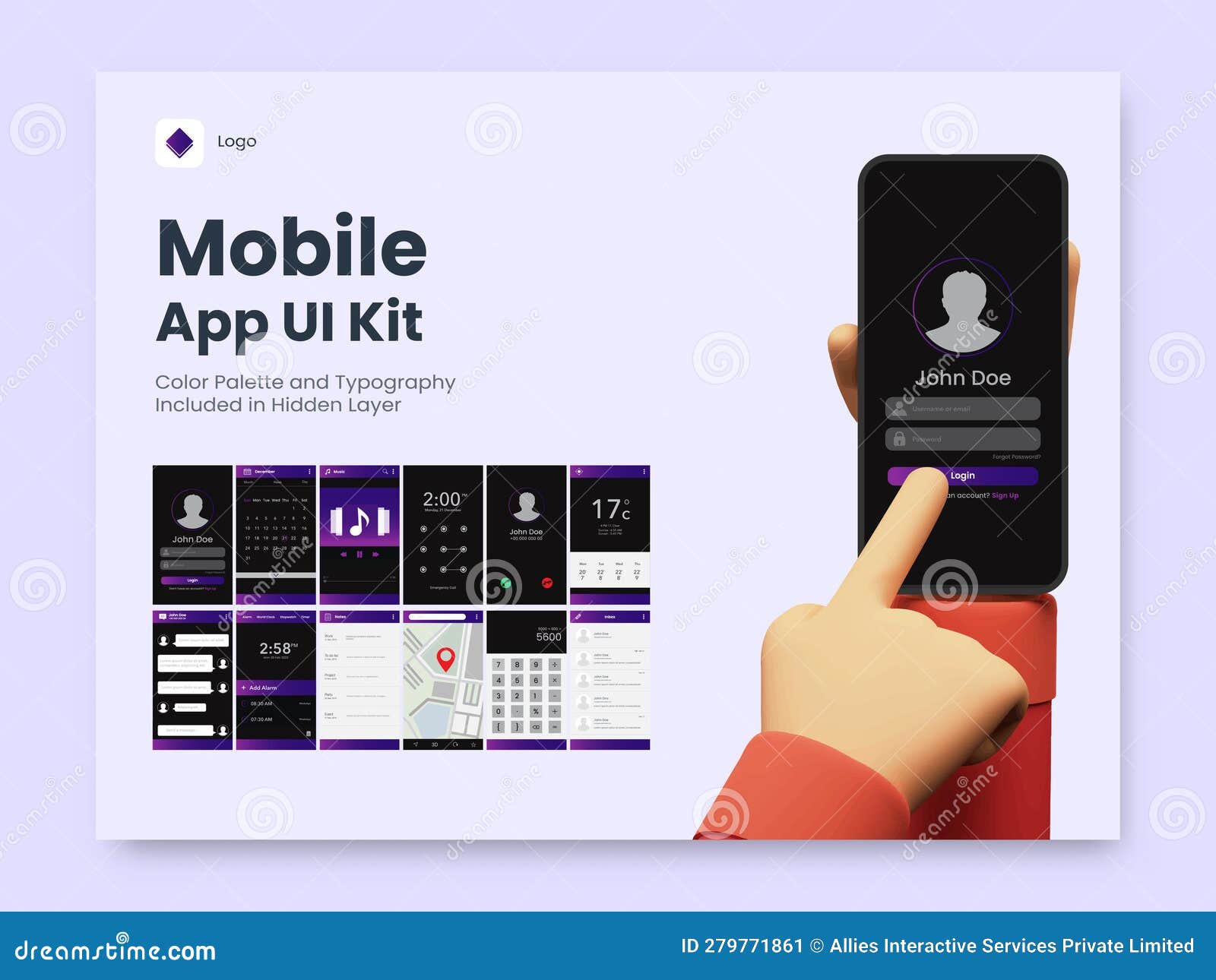 Wireframe UI, UX and GUI Layout with Different Application Screens for ...