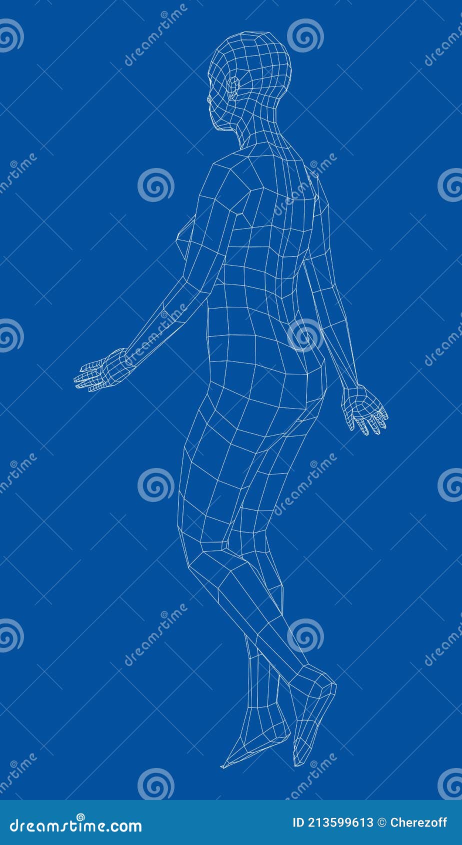 Wireframe Walking Woman. Vector Stock Vector - Illustration of logo ...