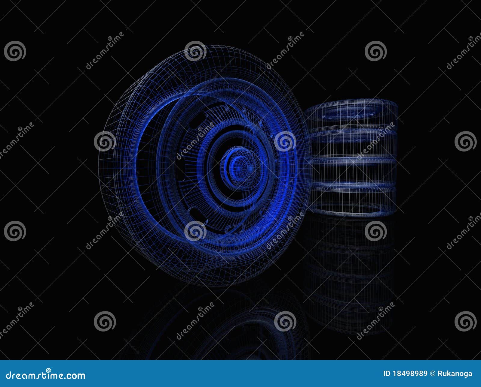 Wireframe of a wheel stock illustration. Illustration of race - 18498989