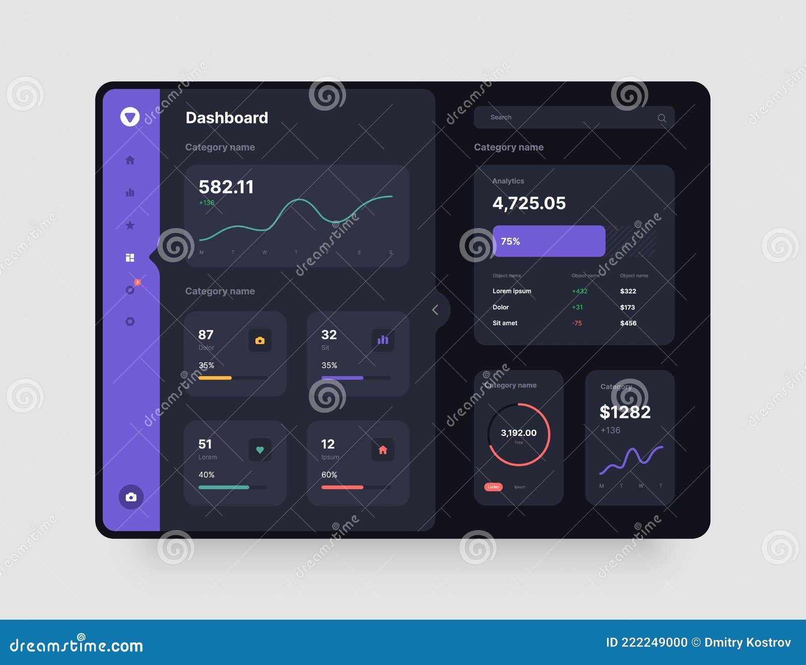 Wireframes Screens. Dashboard UI and UX Kit Design. Stock Vector ...