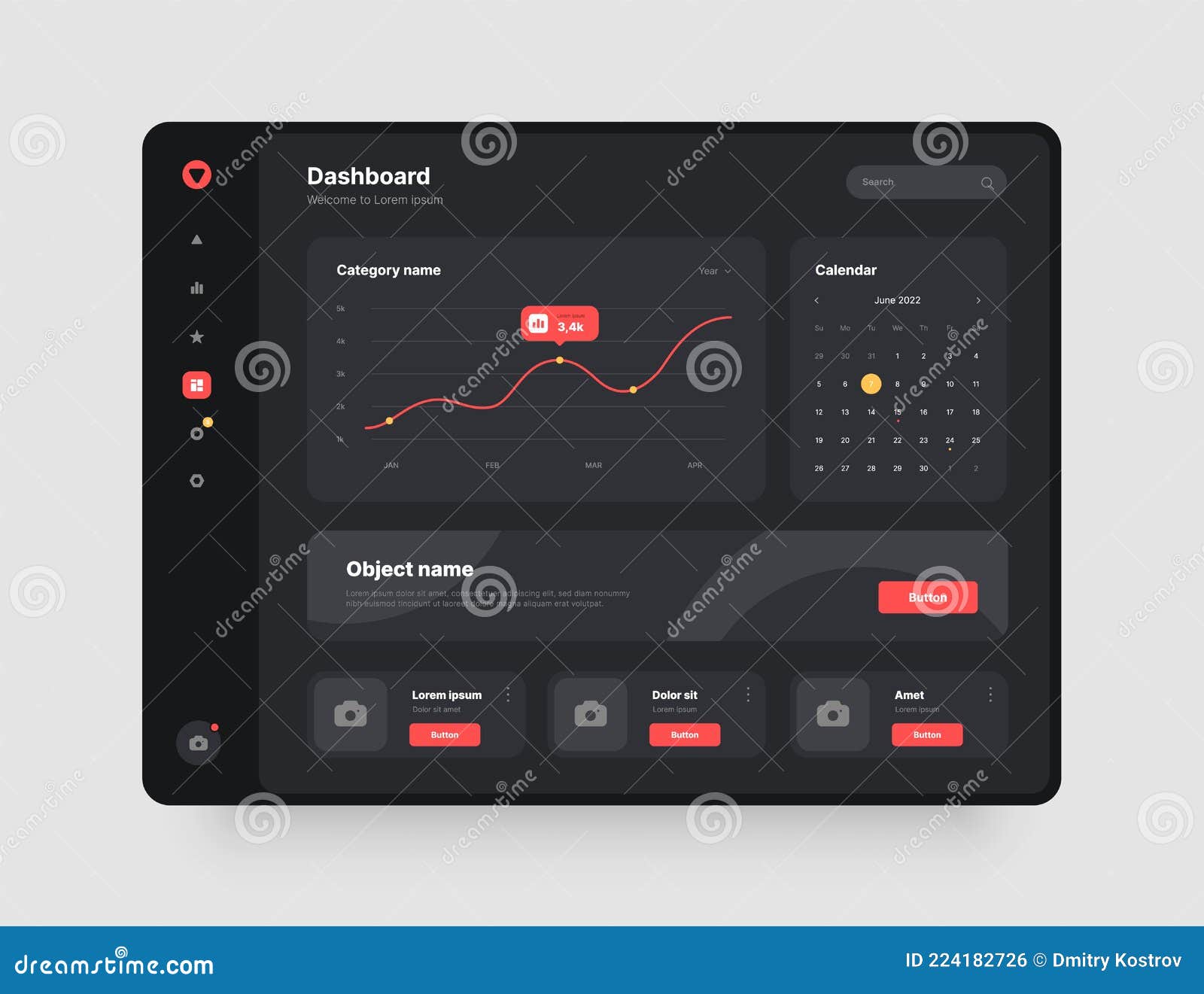 Wireframes Screens. Dashboard UI and UX Kit Design. Stock Vector - Illustration of analytics ...