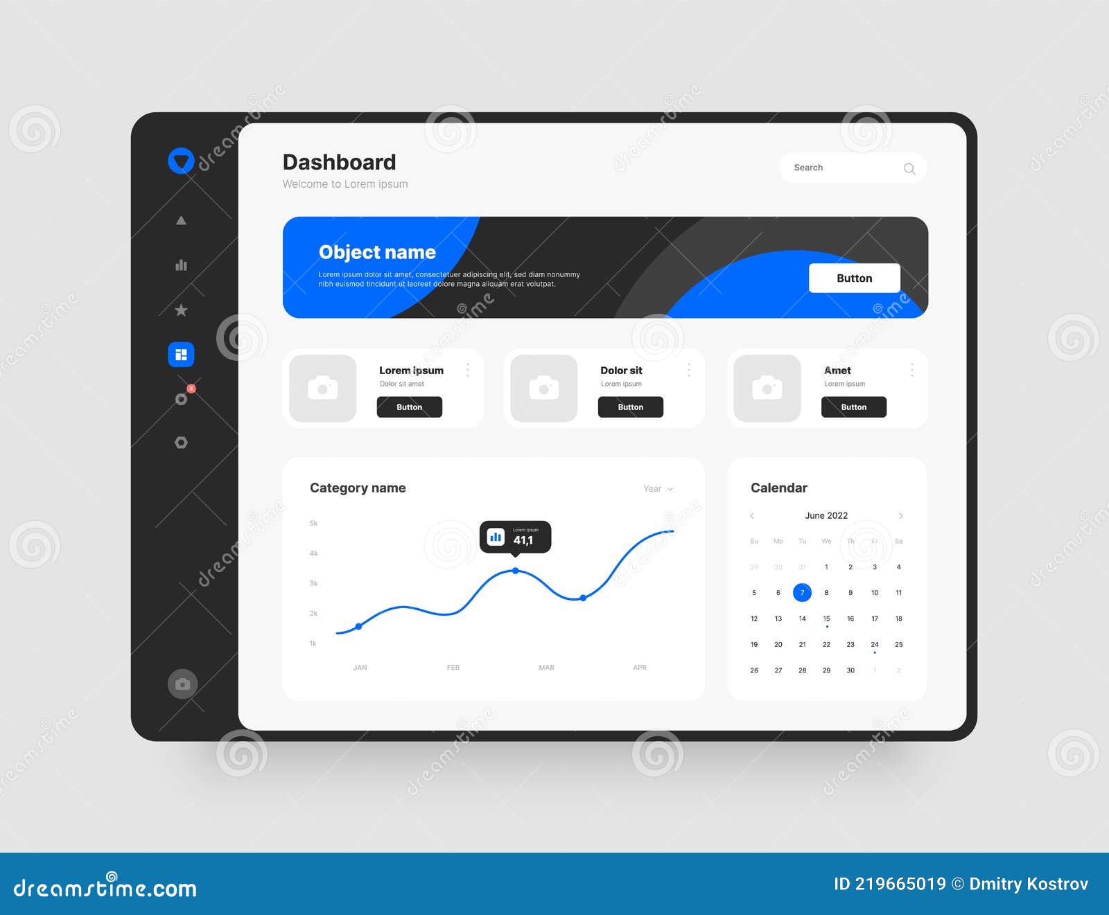 Wireframes Screens. Dashboard UI and UX Kit Design. Stock Vector ...