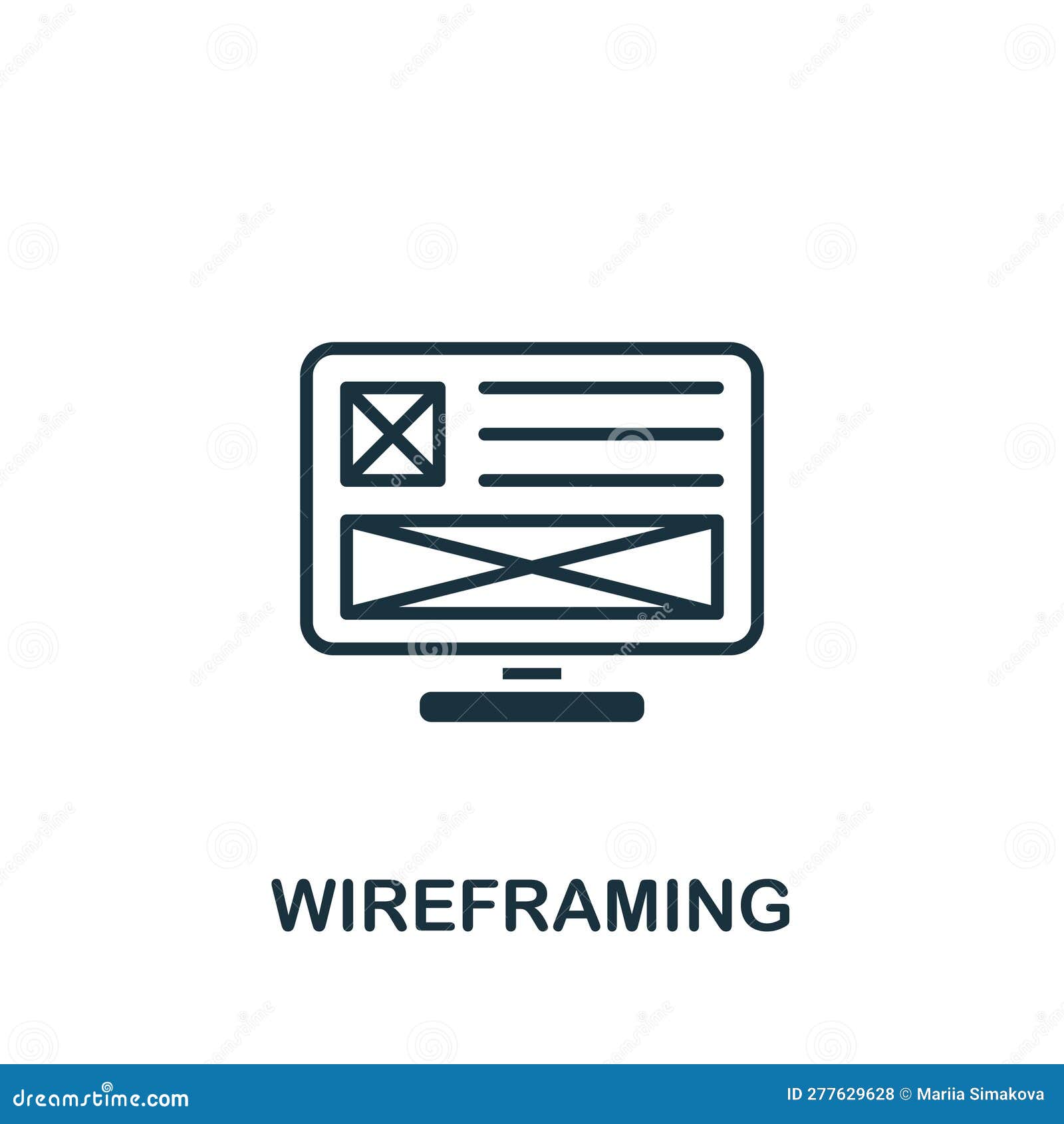 Wireframing Icon. Monochrome Simple Sign from App Development ...