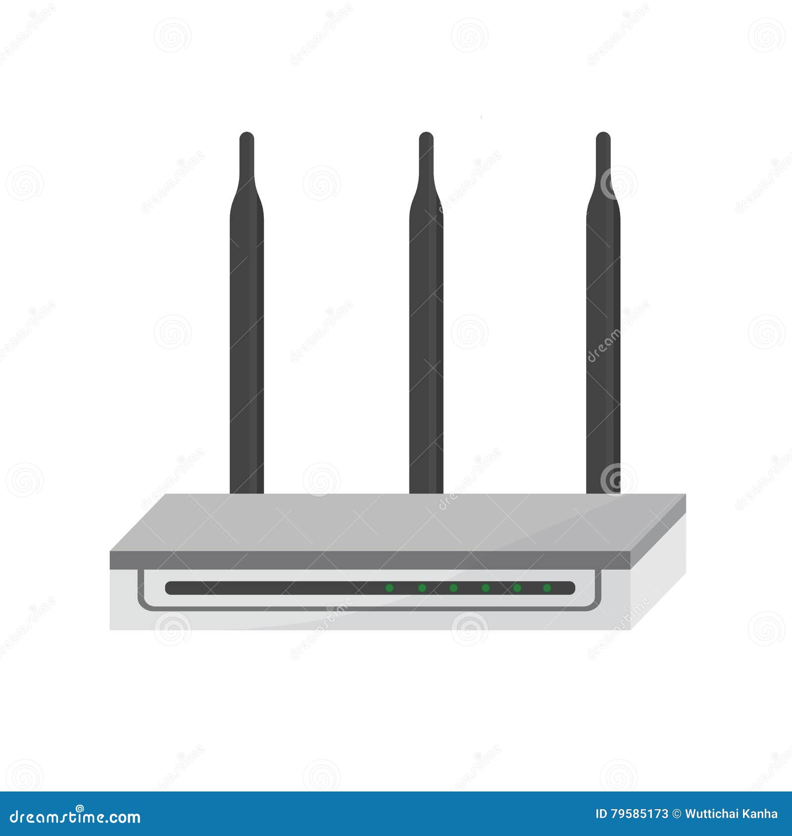 Wireless Access Point Concept by Have Three Antenna Stock Vector ...