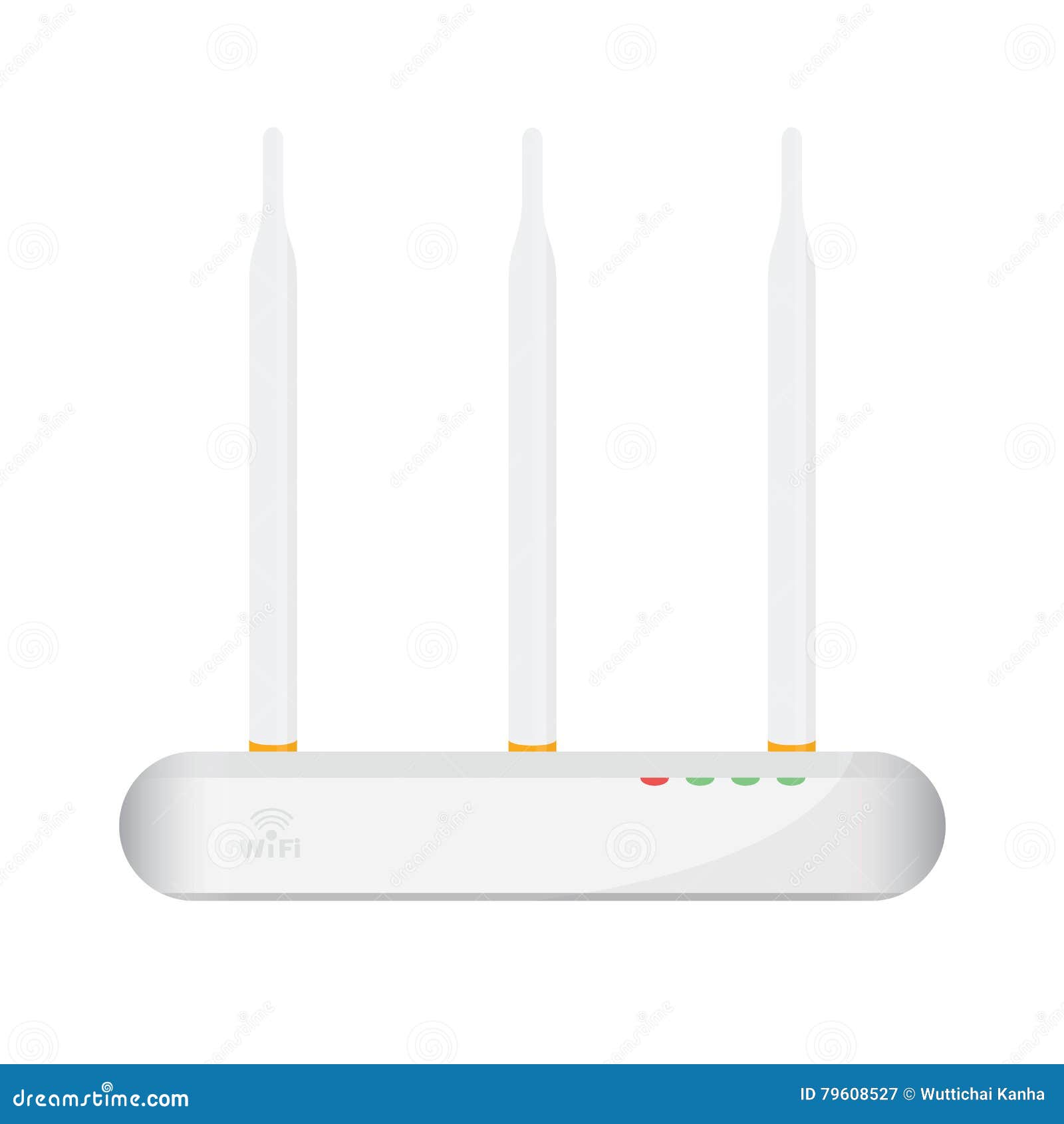 Wireless Access Point Concept by Have Three Antenna Stock Vector ...