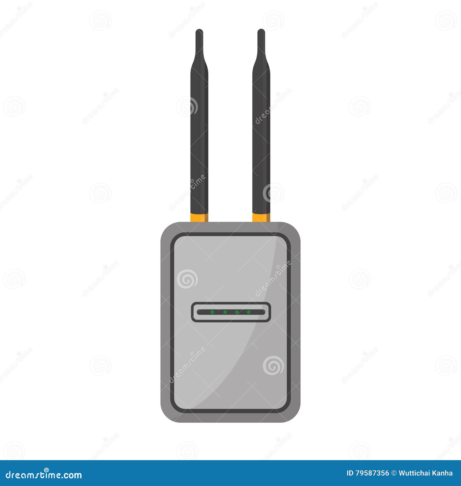 Wireless Access Point Concept by Have Two Antenna Stock Vector ...