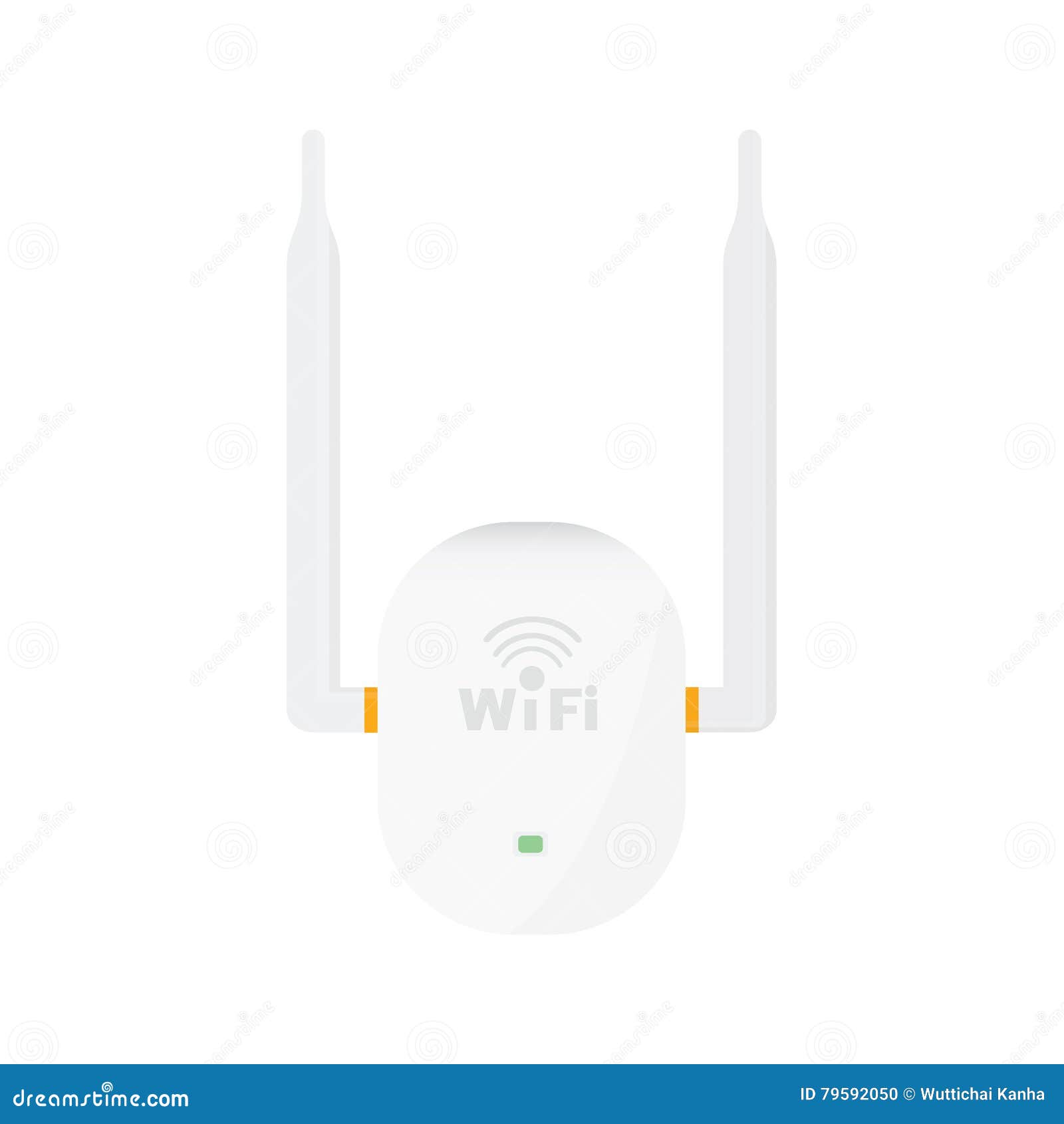 Wireless Access Point Concept by Have Two Antenna Stock Vector ...