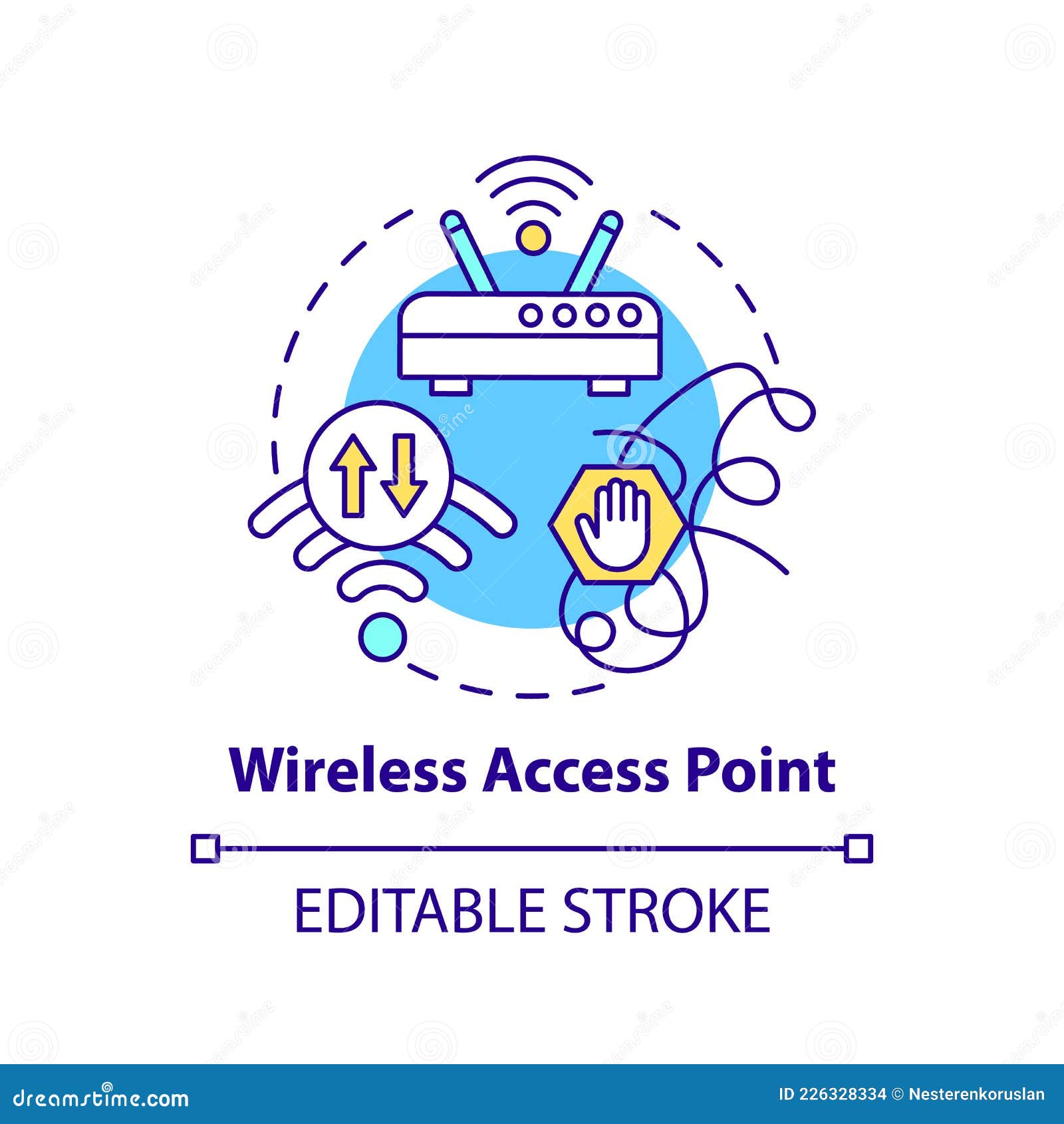 Wireless Access Point Concept Icon Stock Vector - Illustration of ...