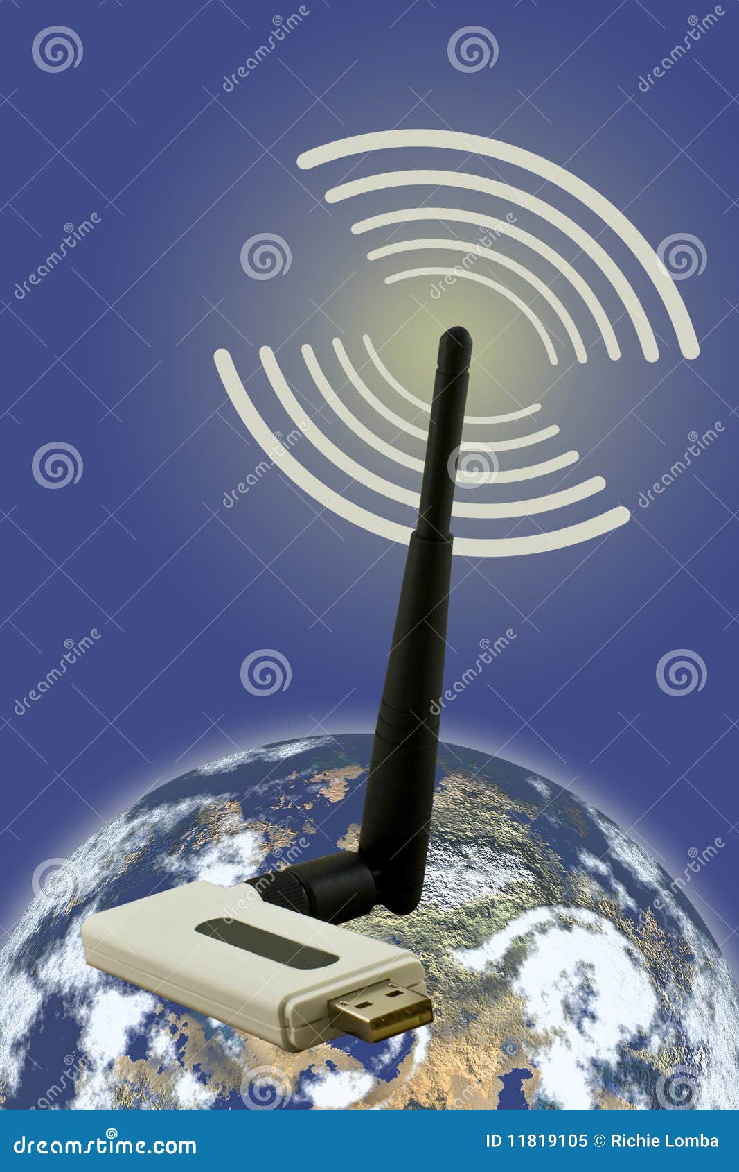 Wireless Adapter stock illustration. Illustration of power - 11819105
