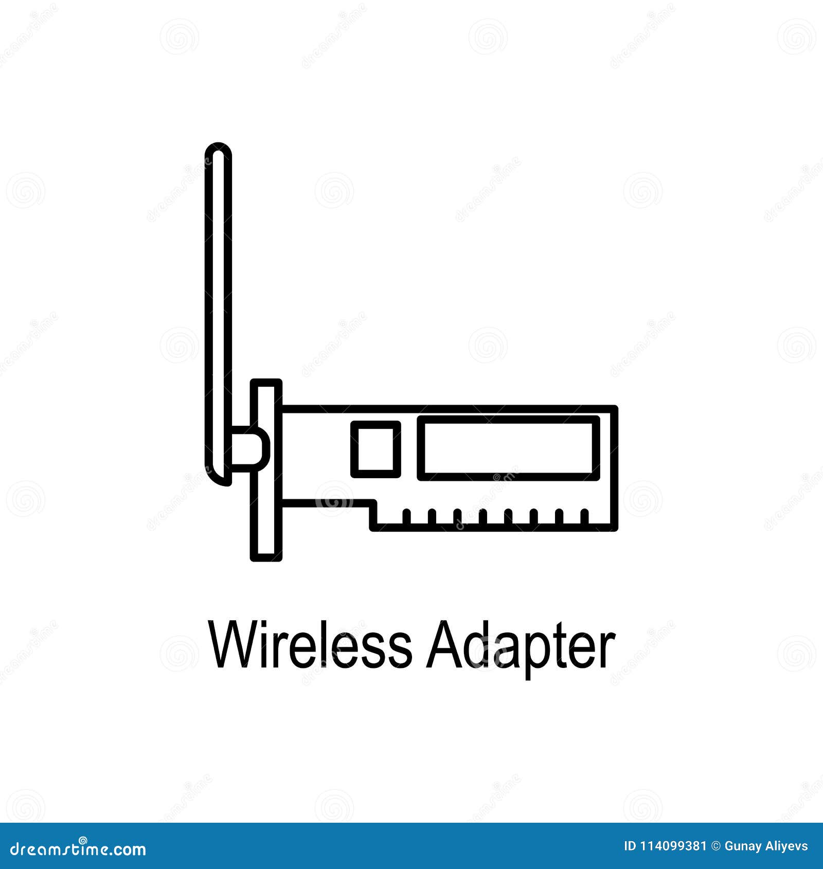 Wireless Adapter Icon. Element of Computer Part for Mobile Concept and ...