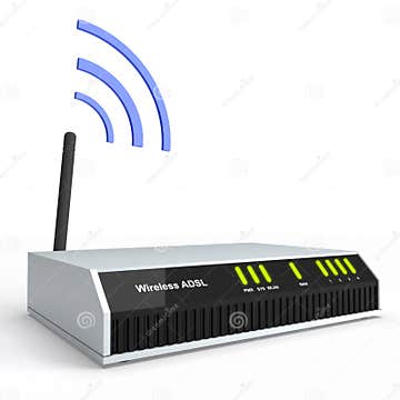 Wireless ADSL router stock illustration. Illustration of access - 22994235