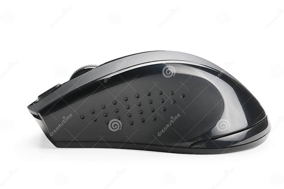 Computer Mouse Side View Isolated with Clipping Path Stock Image ...
