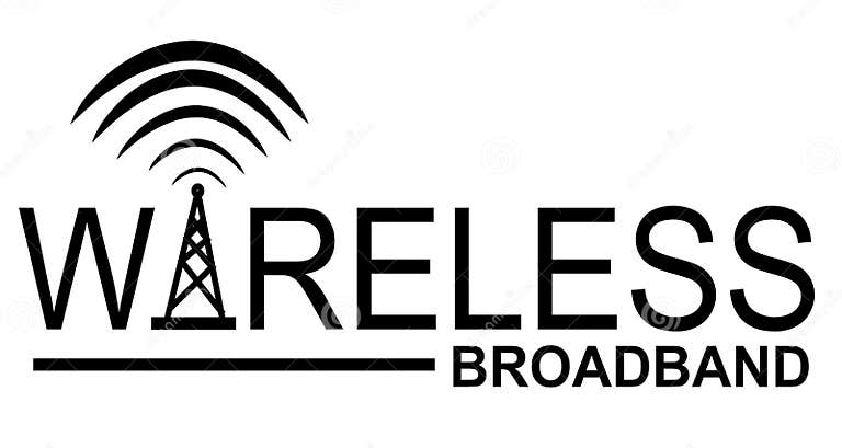 Wireless Broadband Logo stock illustration. Illustration of services ...