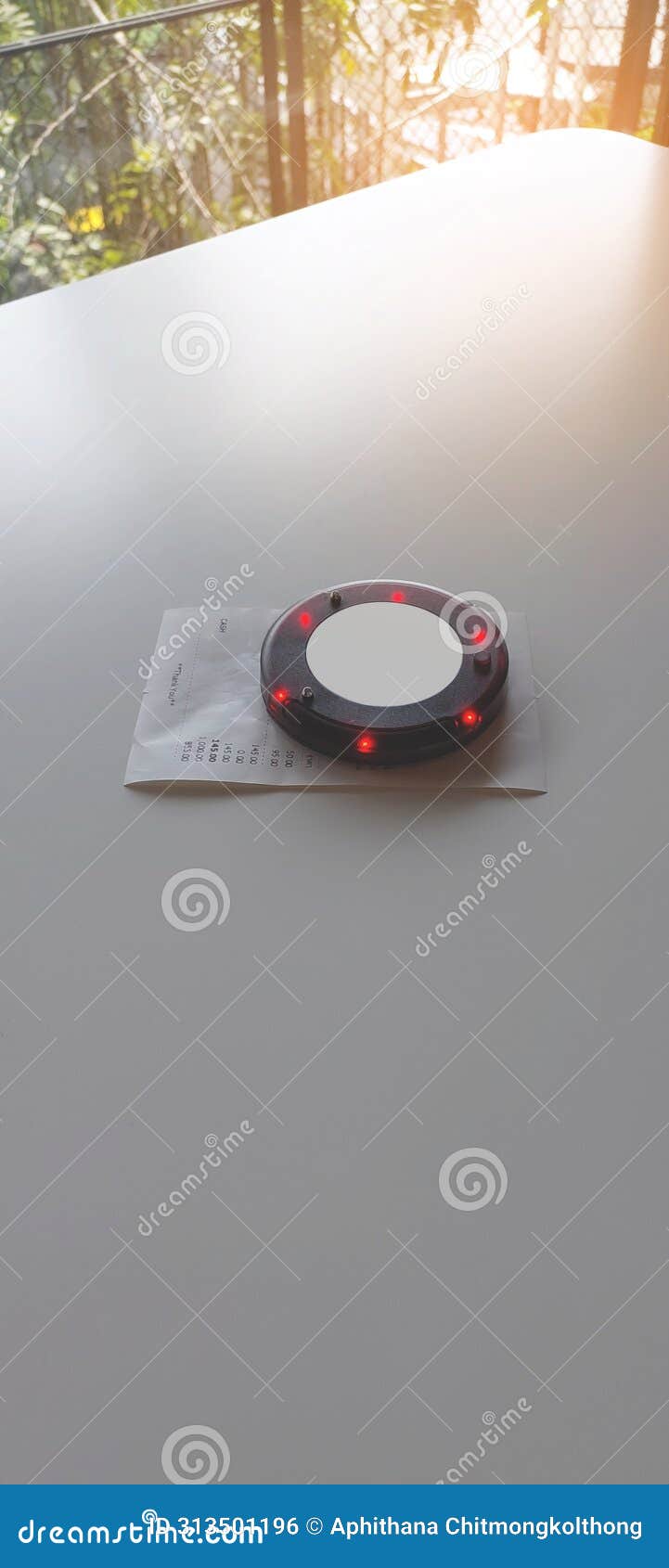 Wireless Calling System Device with Bill on Table at Coffee Shop and ...