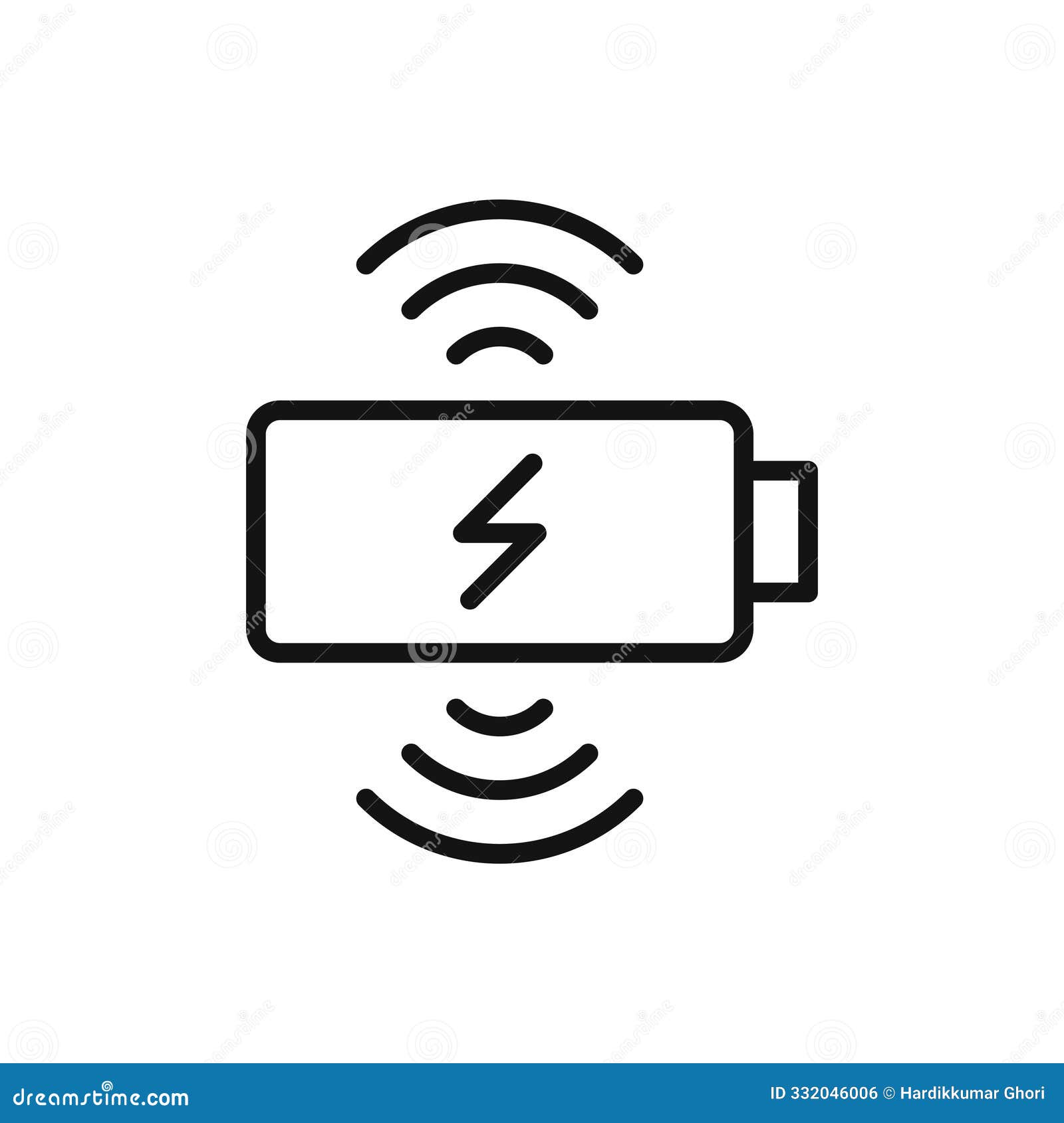 Wireless Charging Icon Symbol on White Background Stock Vector ...