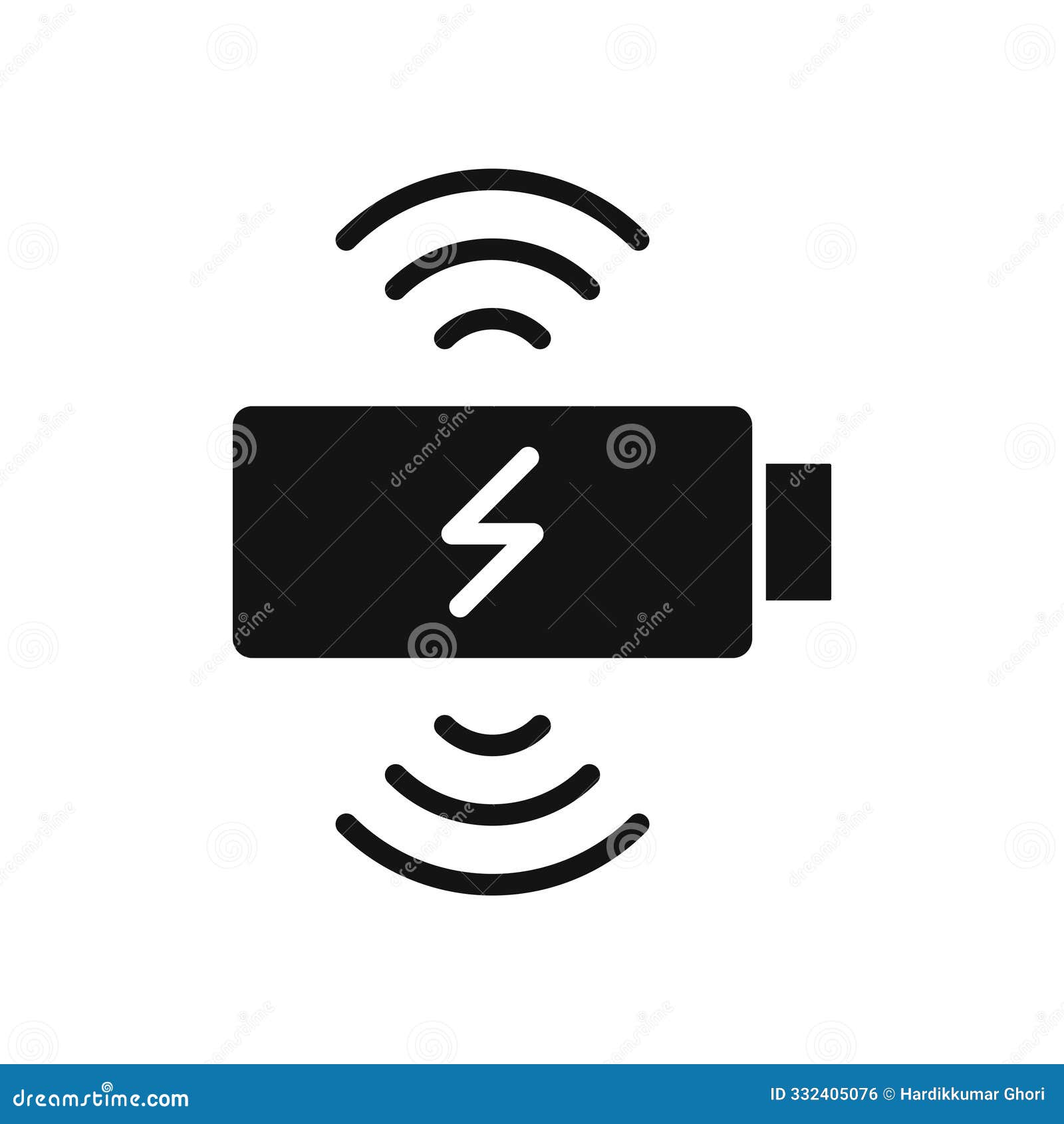 Wireless Charging Icon Symbol on White Background Stock Vector ...