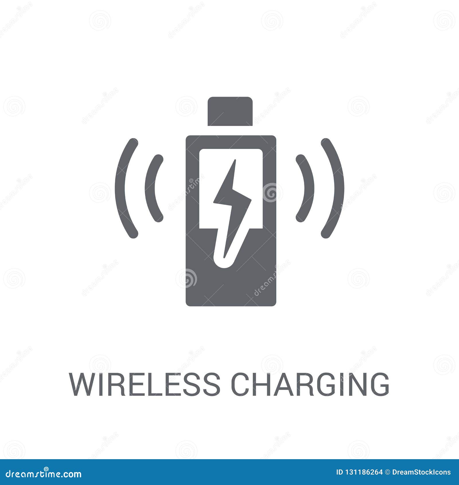 Wireless Charging Icon. Trendy Wireless Charging Logo Concept on Stock ...