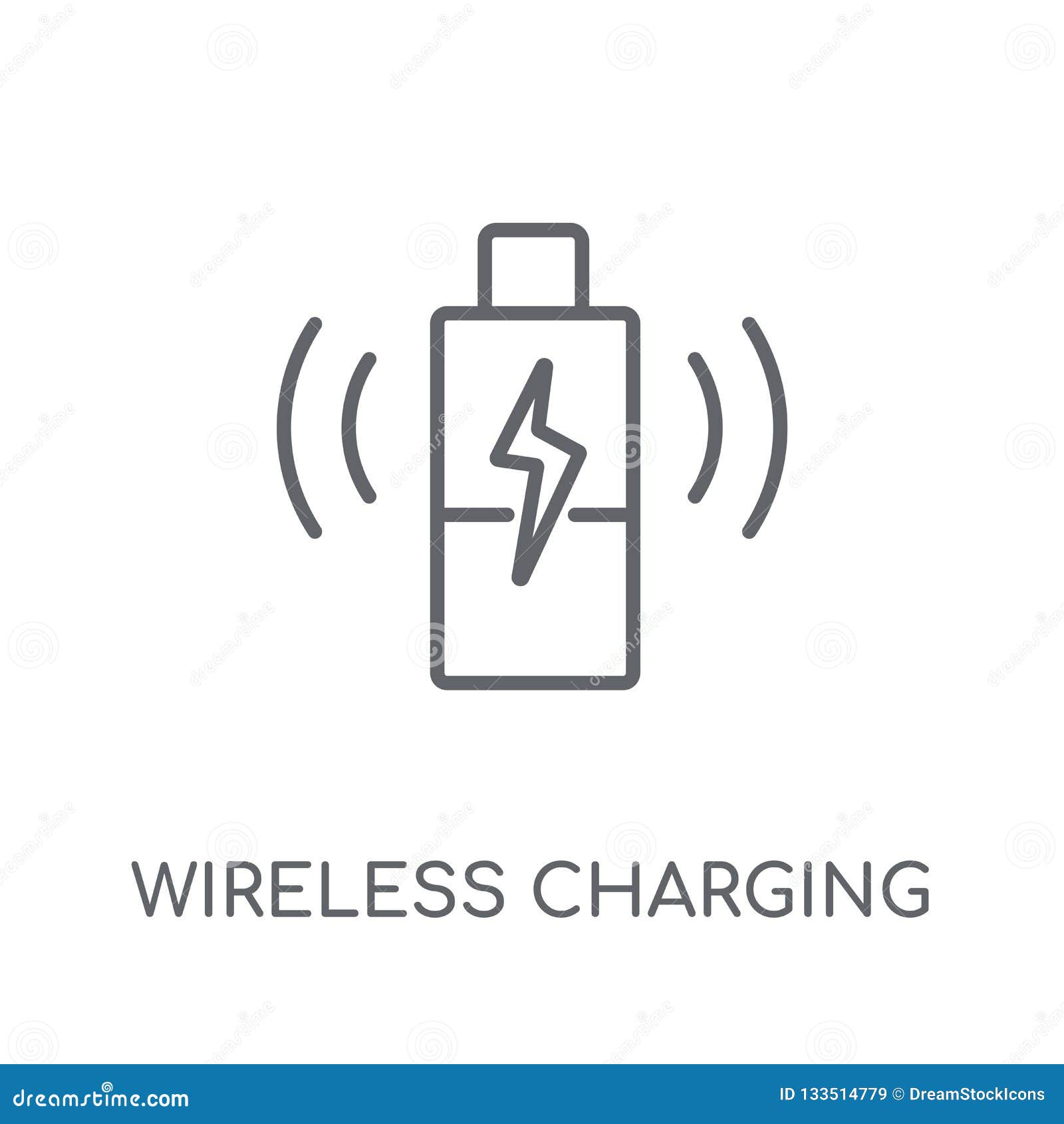 Wireless Charging Linear Icon. Modern Outline Wireless Charging Stock ...