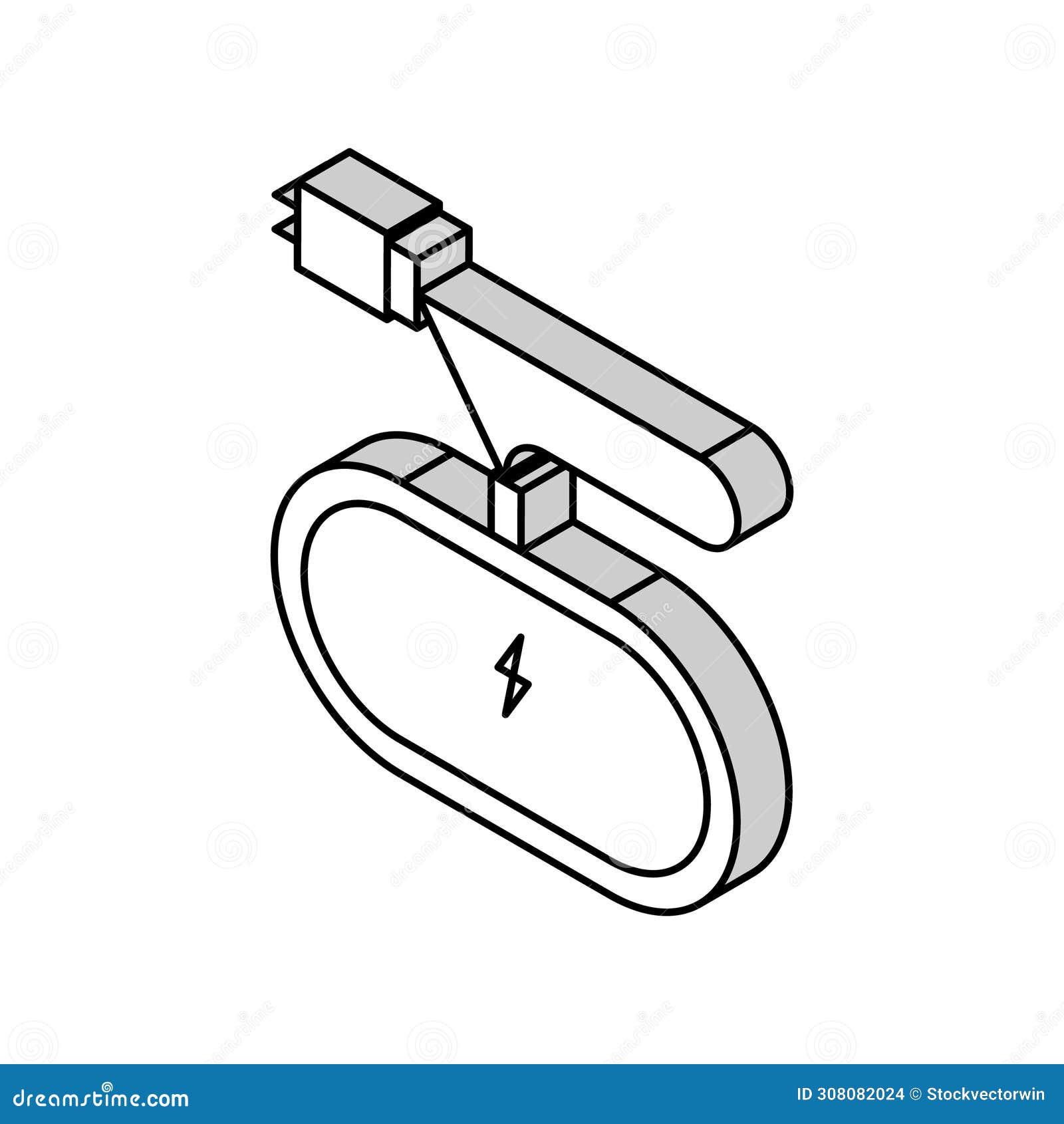 Wireless Charging Pad Isometric Icon Vector Illustration Stock Vector ...