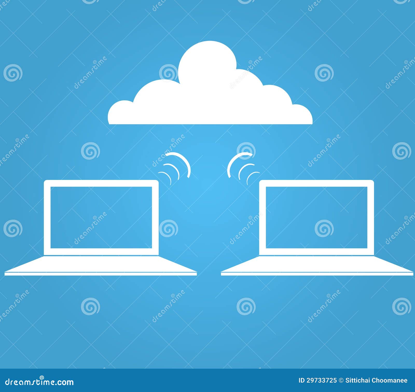Wireless cloud stock vector. Illustration of computer - 29733725
