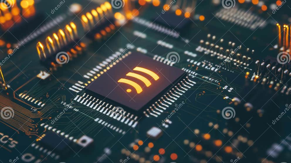Wireless Communication Chip Illuminating Circuit Board, Technological ...