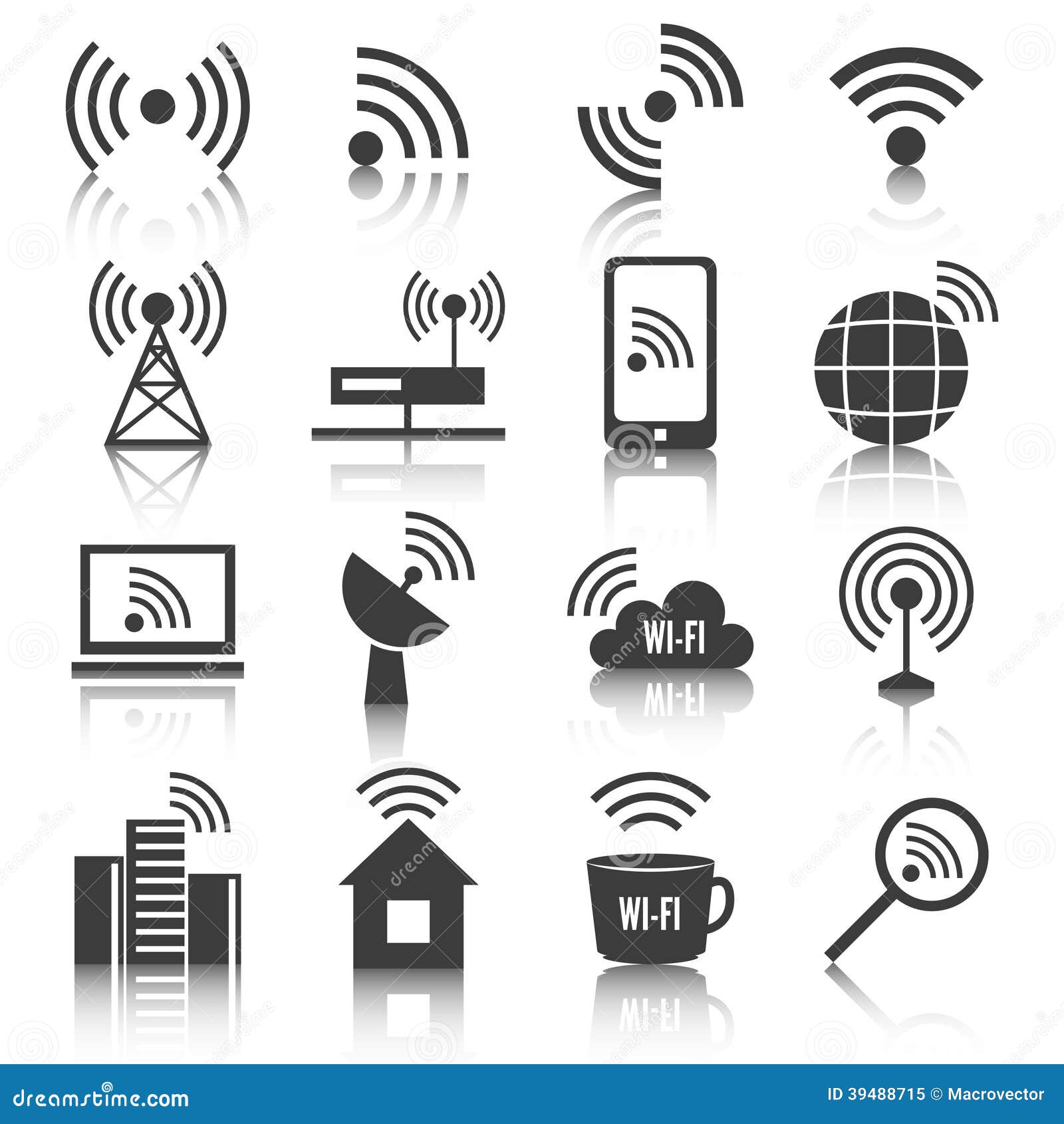 Wireless Communication Or Wireless Network Connection Vector ... Wireless Communication Or Wireless Network Connection Vector ...