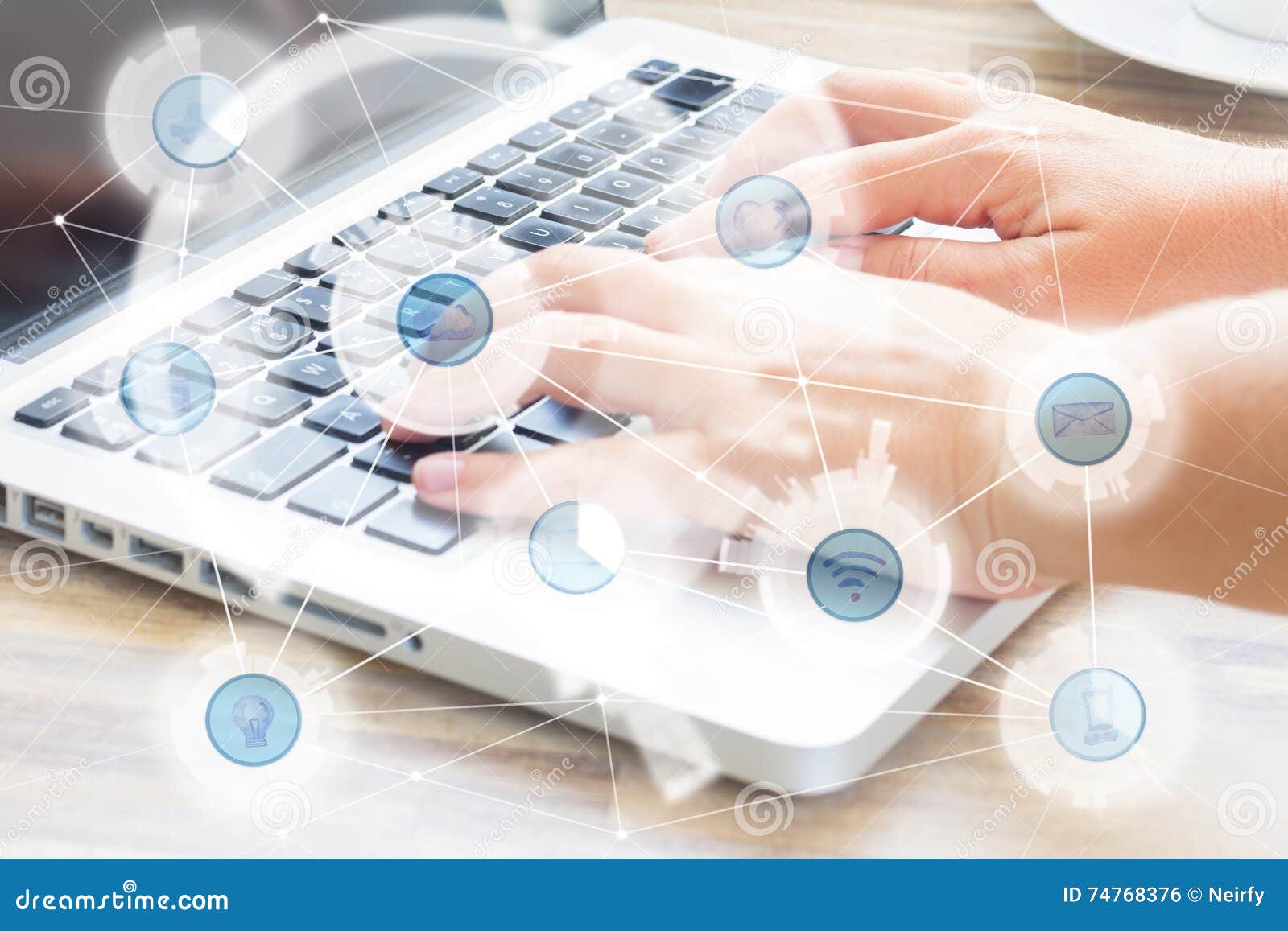 Wireless Communication Network Stock Photo - Image of colorful, modern ...