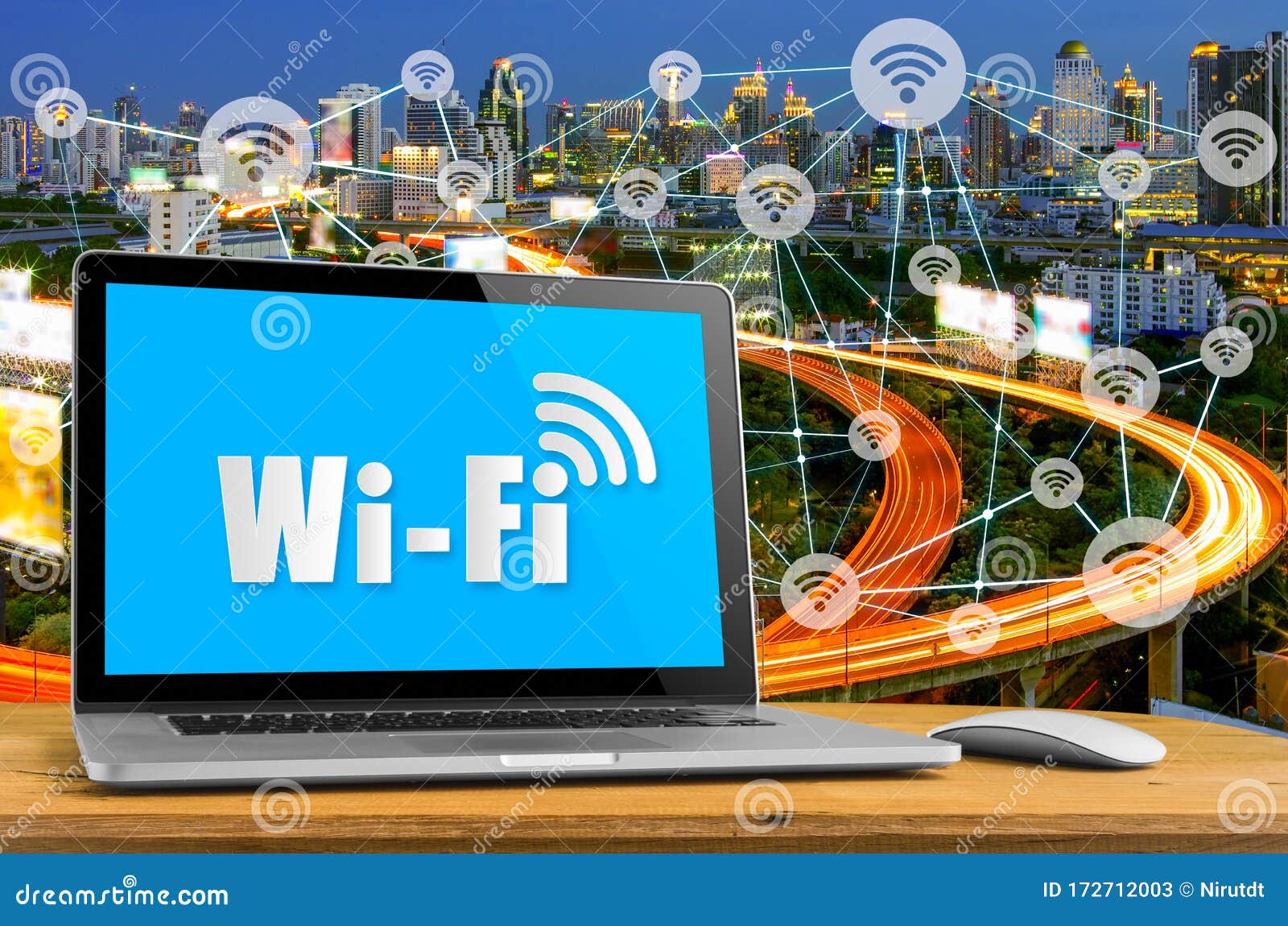 Wireless Communication Network Stock Image - Image of transport ...