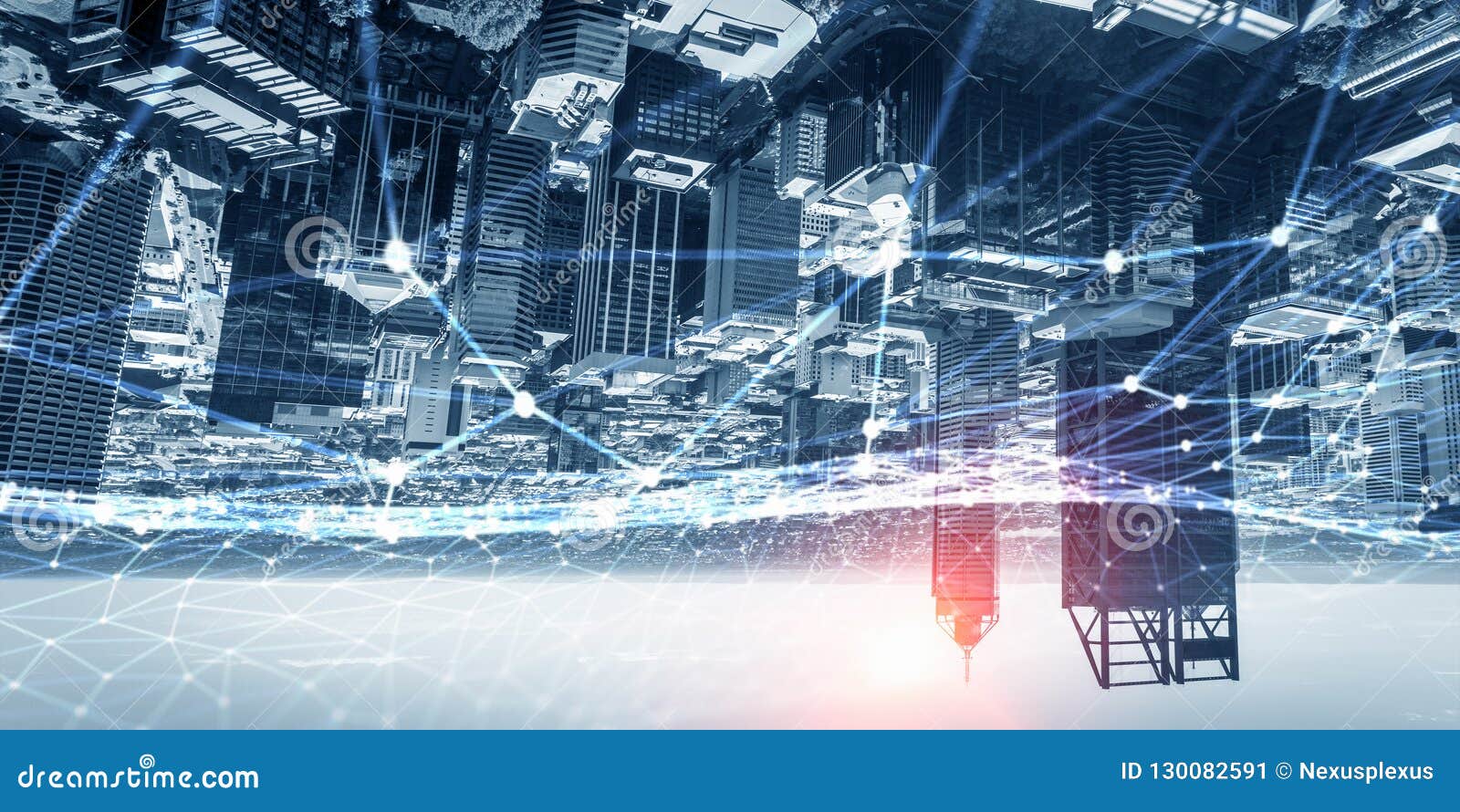 Wireless Communication and Networking Stock Image - Image of building ...