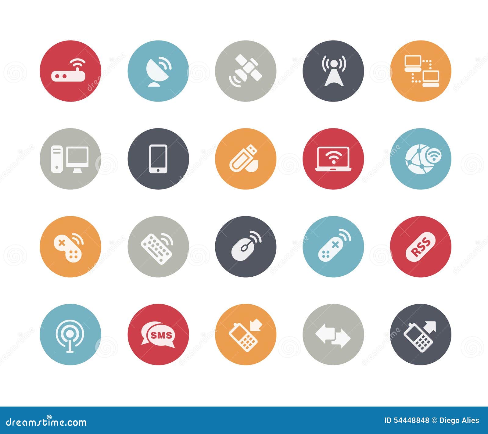 Wireless Communications Icons Stock Illustrations – 2,558 Wireless ...