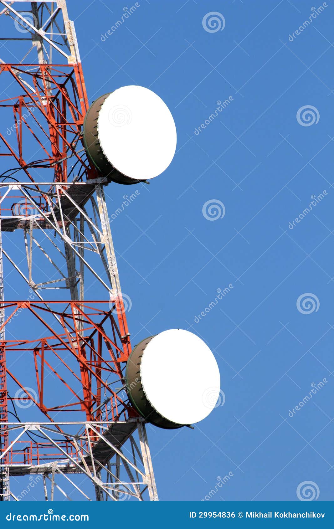 Wireless Communications Tower Stock Photo - Image of telephone, steel ...