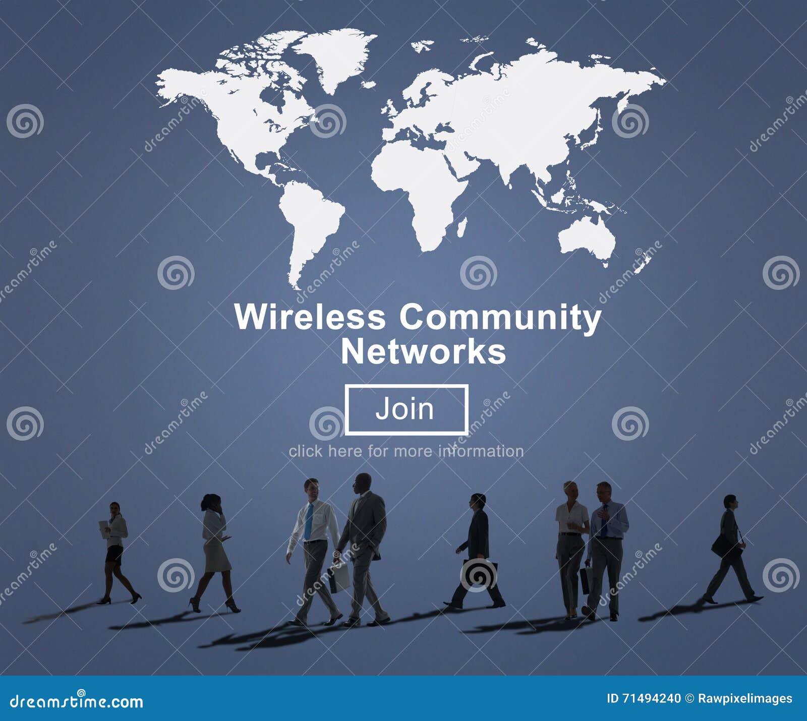 Wireless Community Network Connection Communication Concept Stock Photo ...