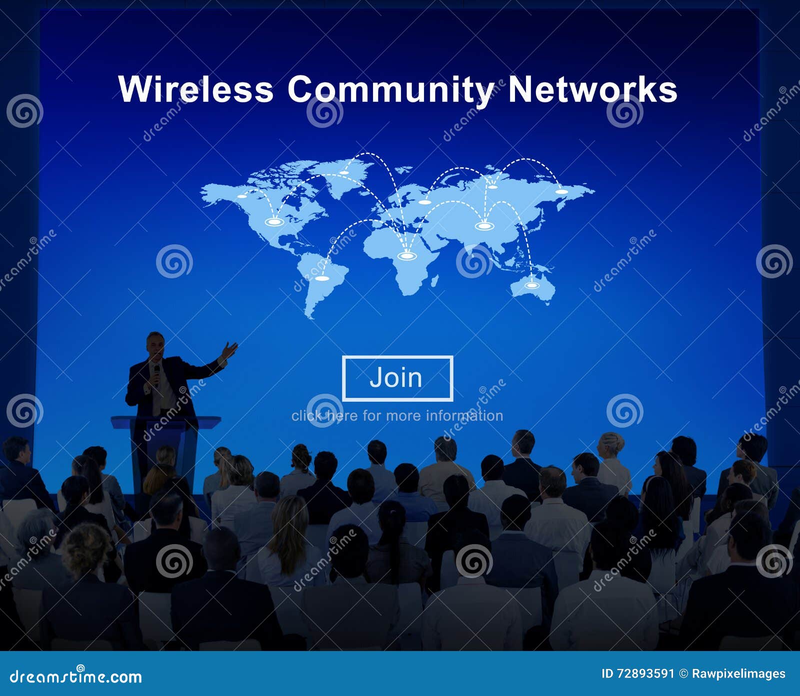 Wireless Community Networks Internet Sharing Concept Stock Image ...